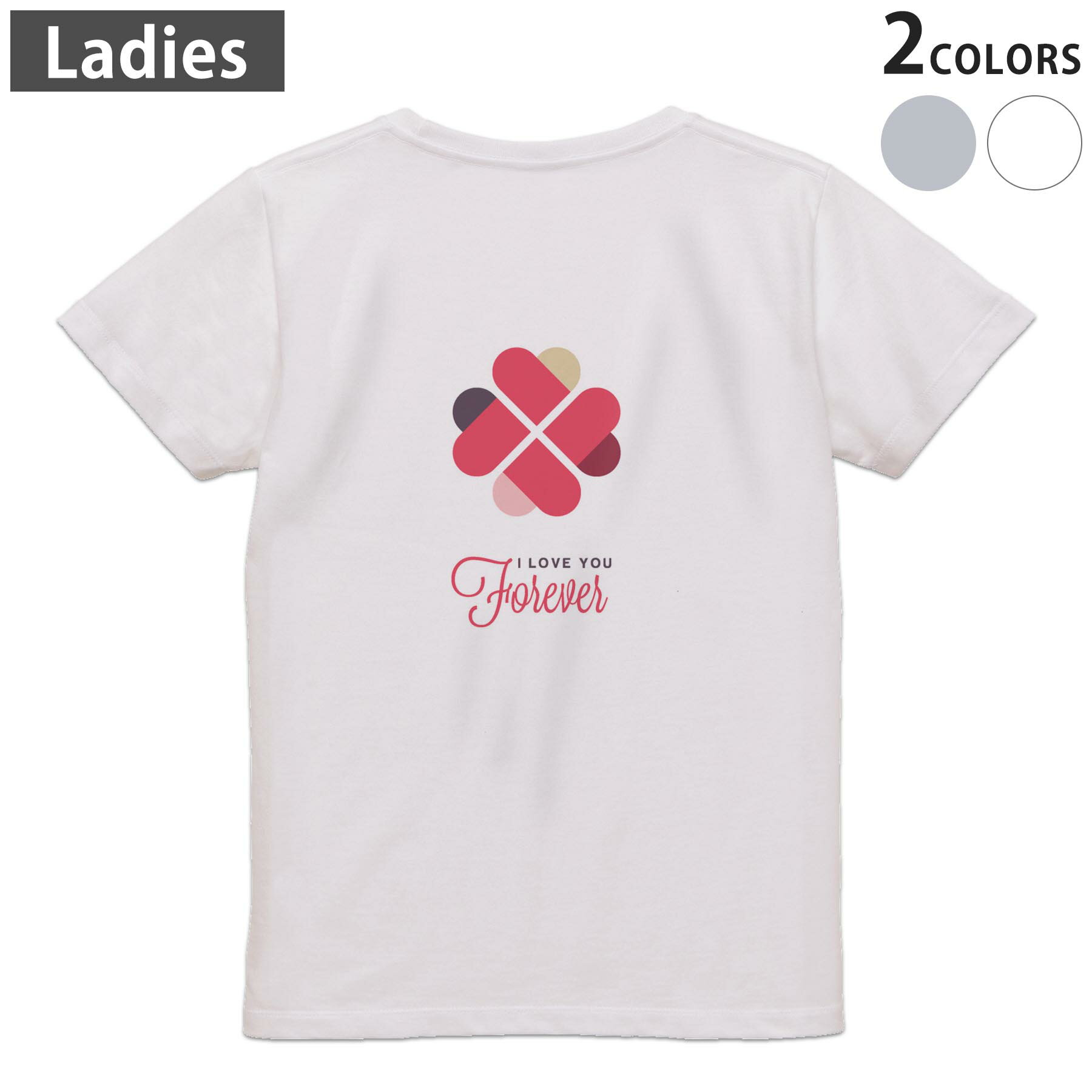 tシャツ レディース 半袖 ホワイト グレー デザイン M L Tシャツ ティーシャツ T shirt　白 灰色▼バックプリントTシャツ　ホワイト・グレー全デザイン▼▼女性用半袖Tシャツ　デザインはこちらから▼ ▼女性用半袖Tシャツ　ブラッ...