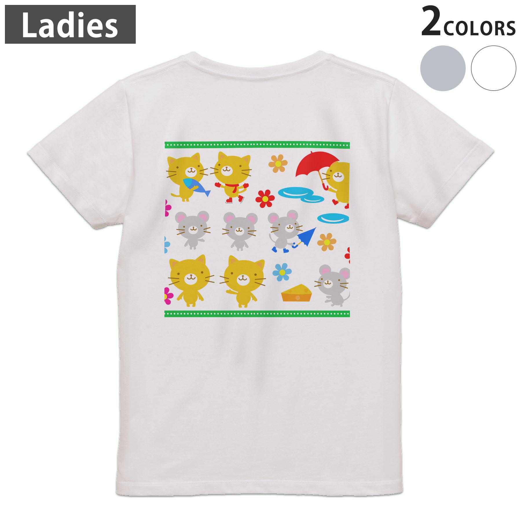tシャツ レディース 半袖 ホワイト グレー デザイン M L Tシャツ ティーシャツ T shirt　白 灰色▼バックプリントTシャツ　ホワイト・グレー全デザイン▼▼女性用半袖Tシャツ　デザインはこちらから▼ ▼女性用半袖Tシャツ　ブラッ...