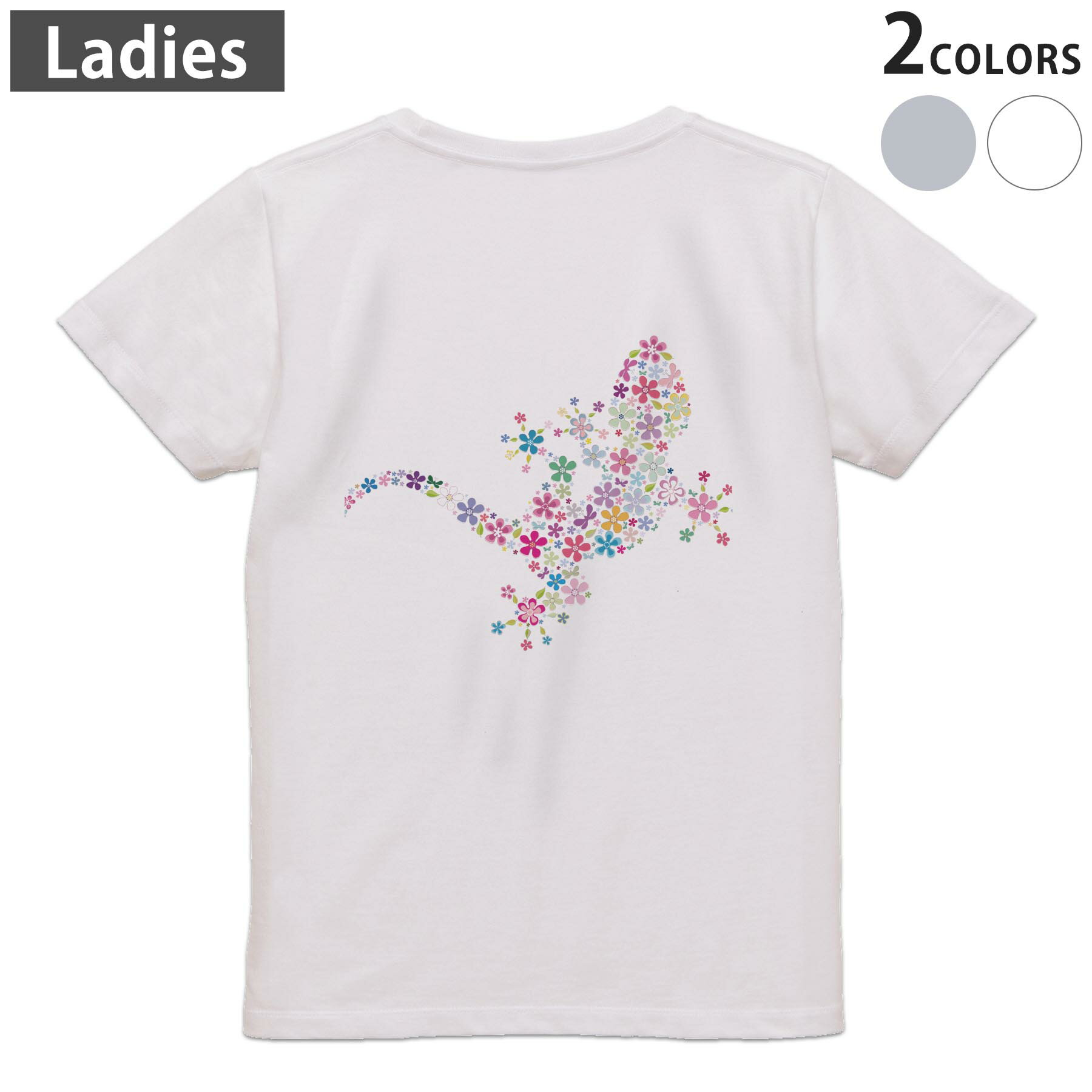 tシャツ レディース 半袖 ホワイト グレー デザイン M L Tシャツ ティーシャツ T shirt　白 灰色▼バックプリントTシャツ　ホワイト・グレー全デザイン▼▼女性用半袖Tシャツ　デザインはこちらから▼ ▼女性用半袖Tシャツ　ブラッ...