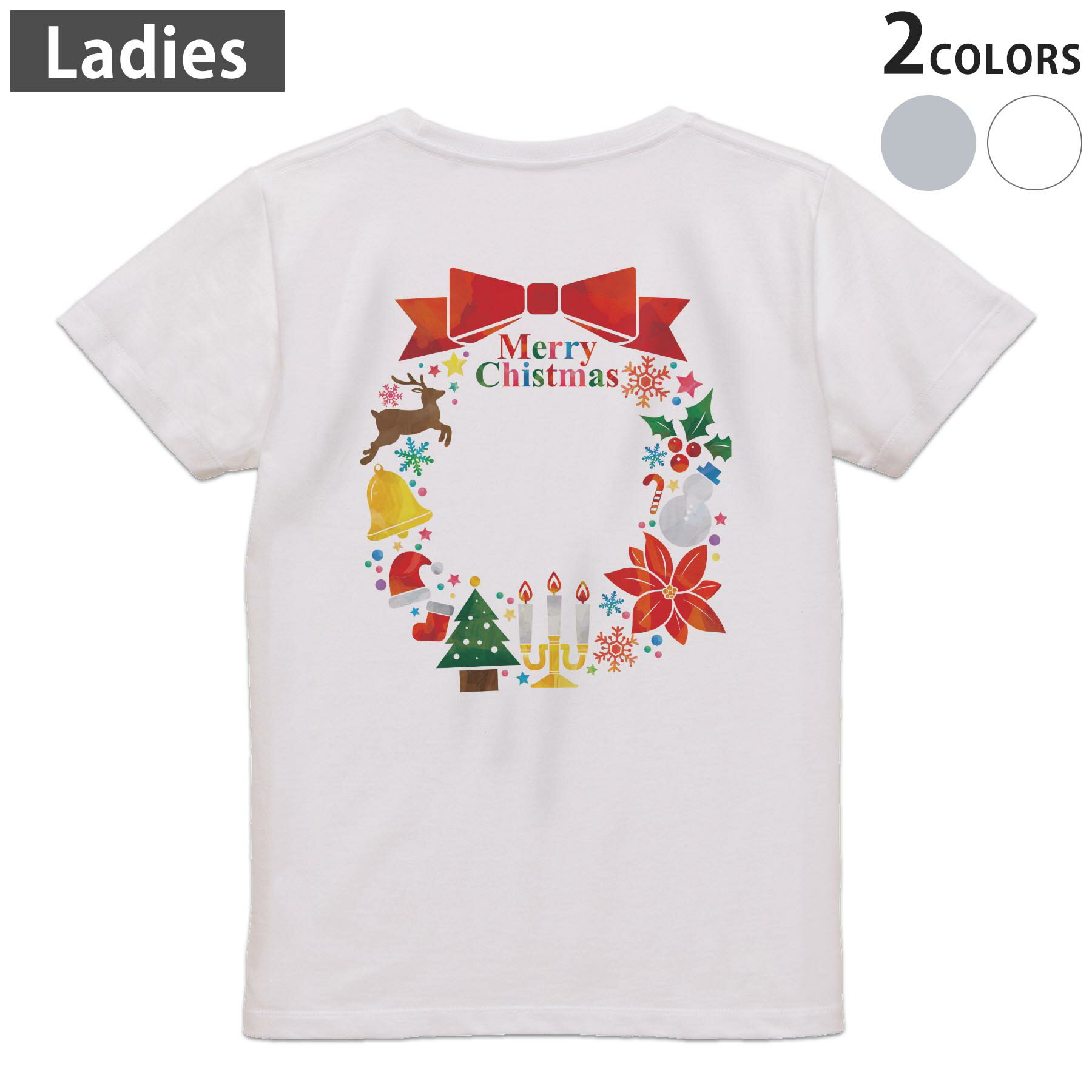 tシャツ レディース 半袖 ホワイト グレー デザイン M L Tシャツ ティーシャツ T shirt　白 灰色▼バックプリントTシャツ　ホワイト・グレー全デザイン▼▼女性用半袖Tシャツ　デザインはこちらから▼ ▼女性用半袖Tシャツ　ブラッ...