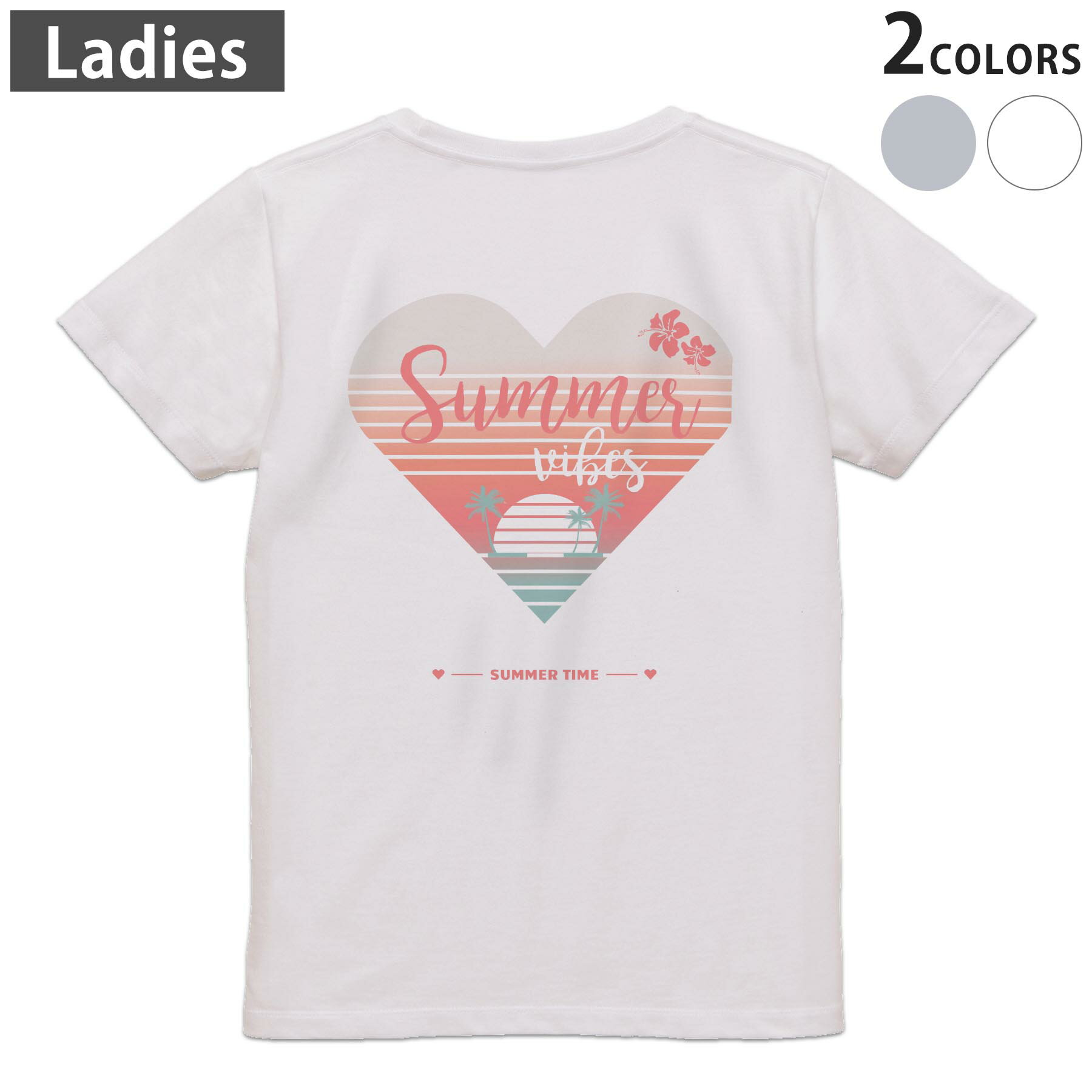 tシャツ レディース 半袖 ホワイト グレー デザイン M L Tシャツ ティーシャツ T shirt　白 灰色▼バックプリントTシャツ　ホワイト・グレー全デザイン▼▼女性用半袖Tシャツ　デザインはこちらから▼ ▼女性用半袖Tシャツ　ブラッ...