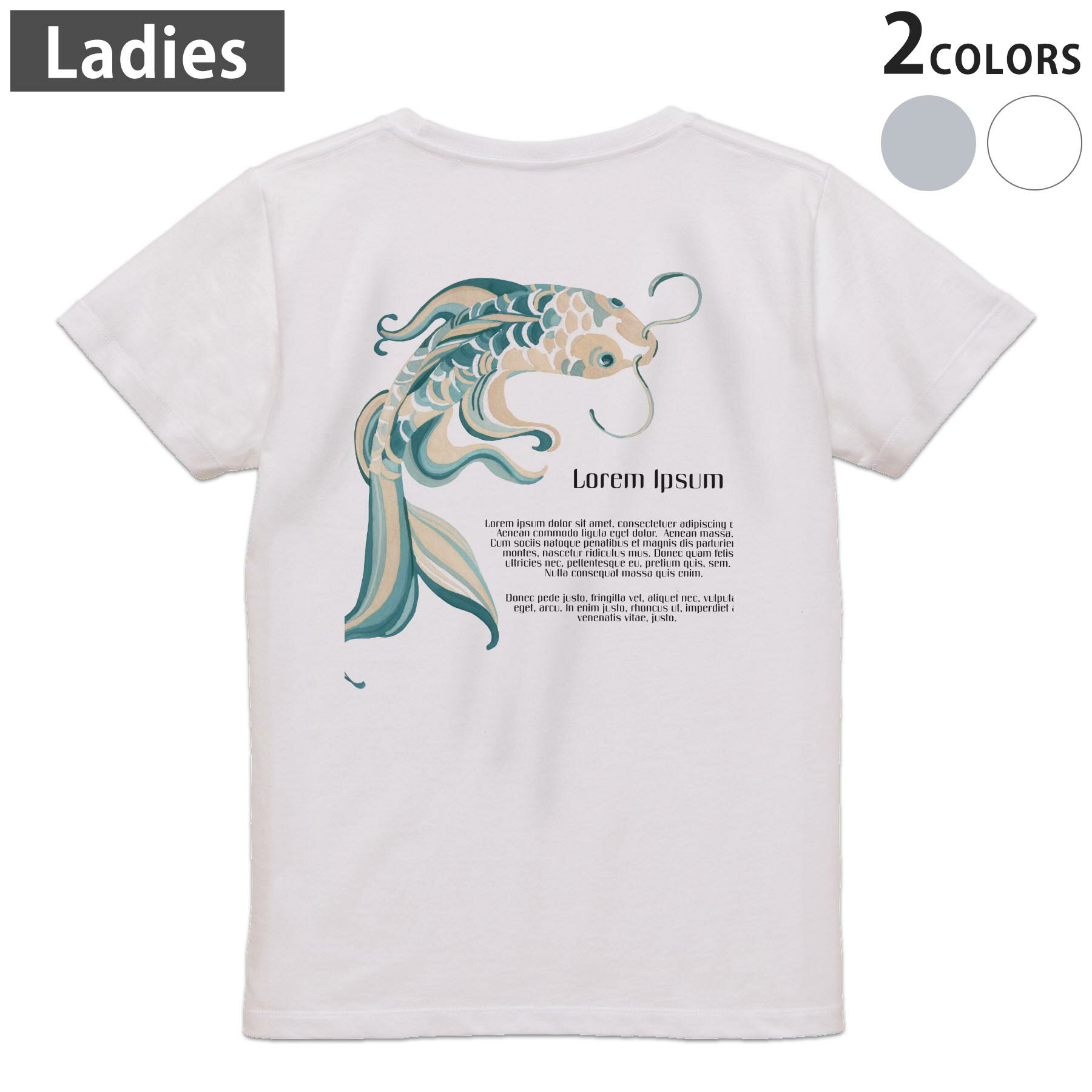 tシャツ レディース 半袖 ホワイト グレー デザイン M L Tシャツ ティーシャツ T shirt　白 灰色▼バックプリントTシャツ　ホワイト・グレー全デザイン▼▼女性用半袖Tシャツ　デザインはこちらから▼ ▼女性用半袖Tシャツ　ブラッ...