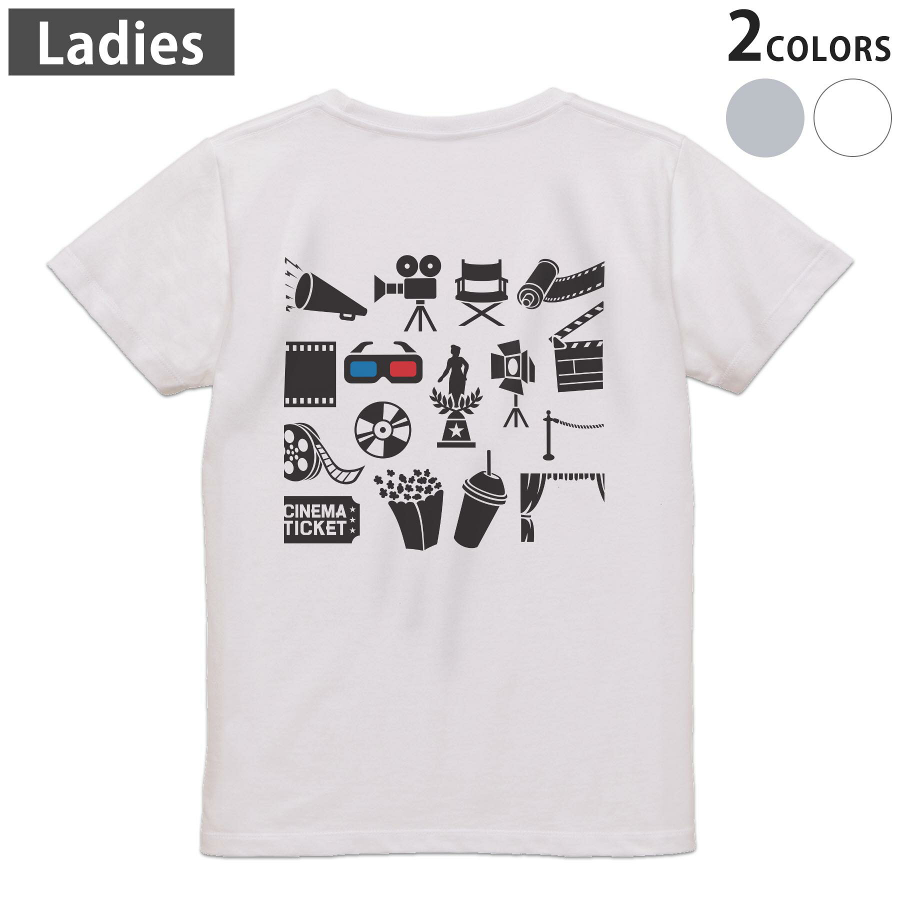 tシャツ レディース 半袖 ホワイト グレー デザイン M L Tシャツ ティーシャツ T shirt　白 灰色▼バックプリントTシャツ　ホワイト・グレー全デザイン▼▼女性用半袖Tシャツ　デザインはこちらから▼ ▼女性用半袖Tシャツ　ブラッ...