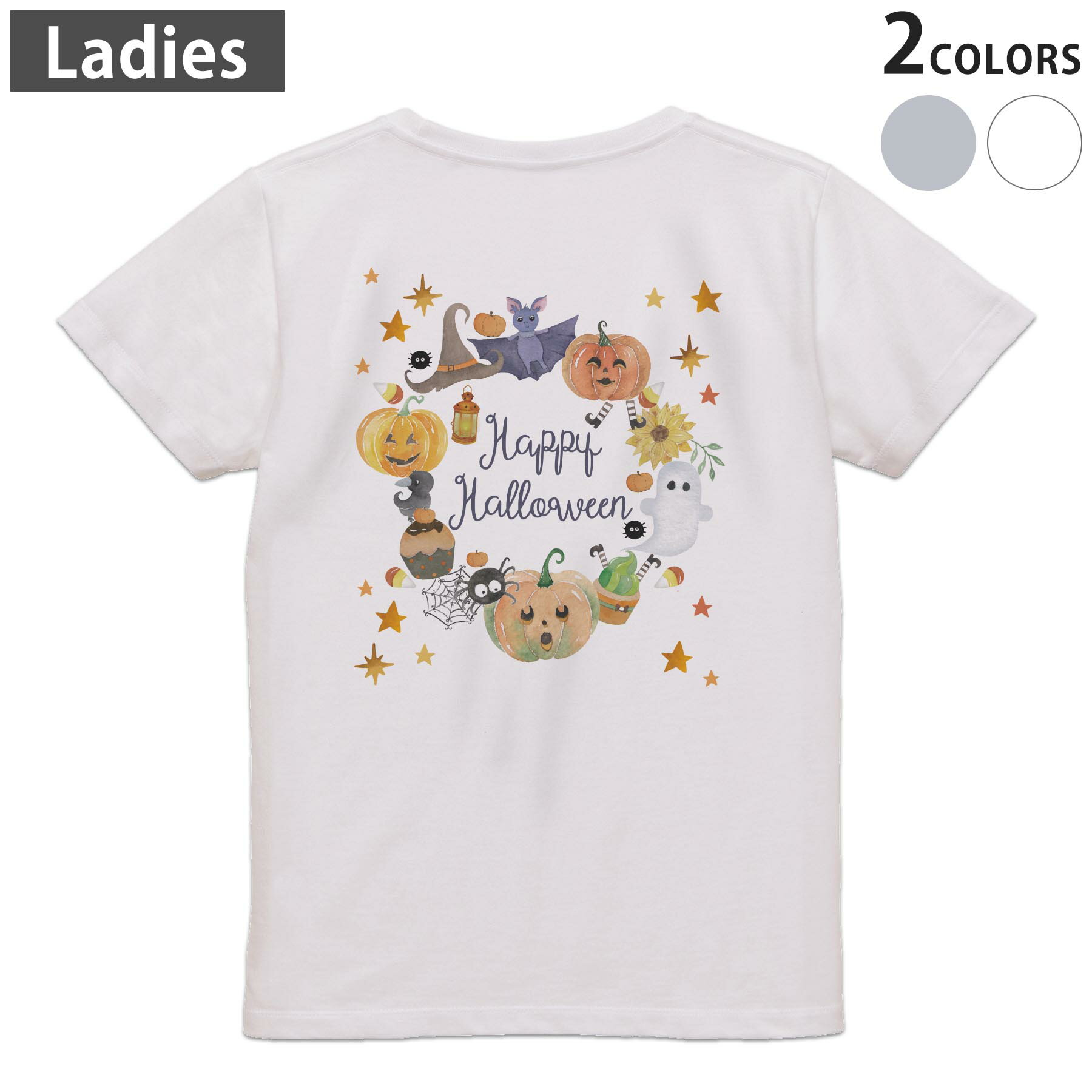 tシャツ レディース 半袖 ホワイト グレー デザイン M L Tシャツ ティーシャツ T shirt　白 灰色▼バックプリントTシャツ　ホワイト・グレー全デザイン▼▼女性用半袖Tシャツ　デザインはこちらから▼ ▼女性用半袖Tシャツ　ブラッ...