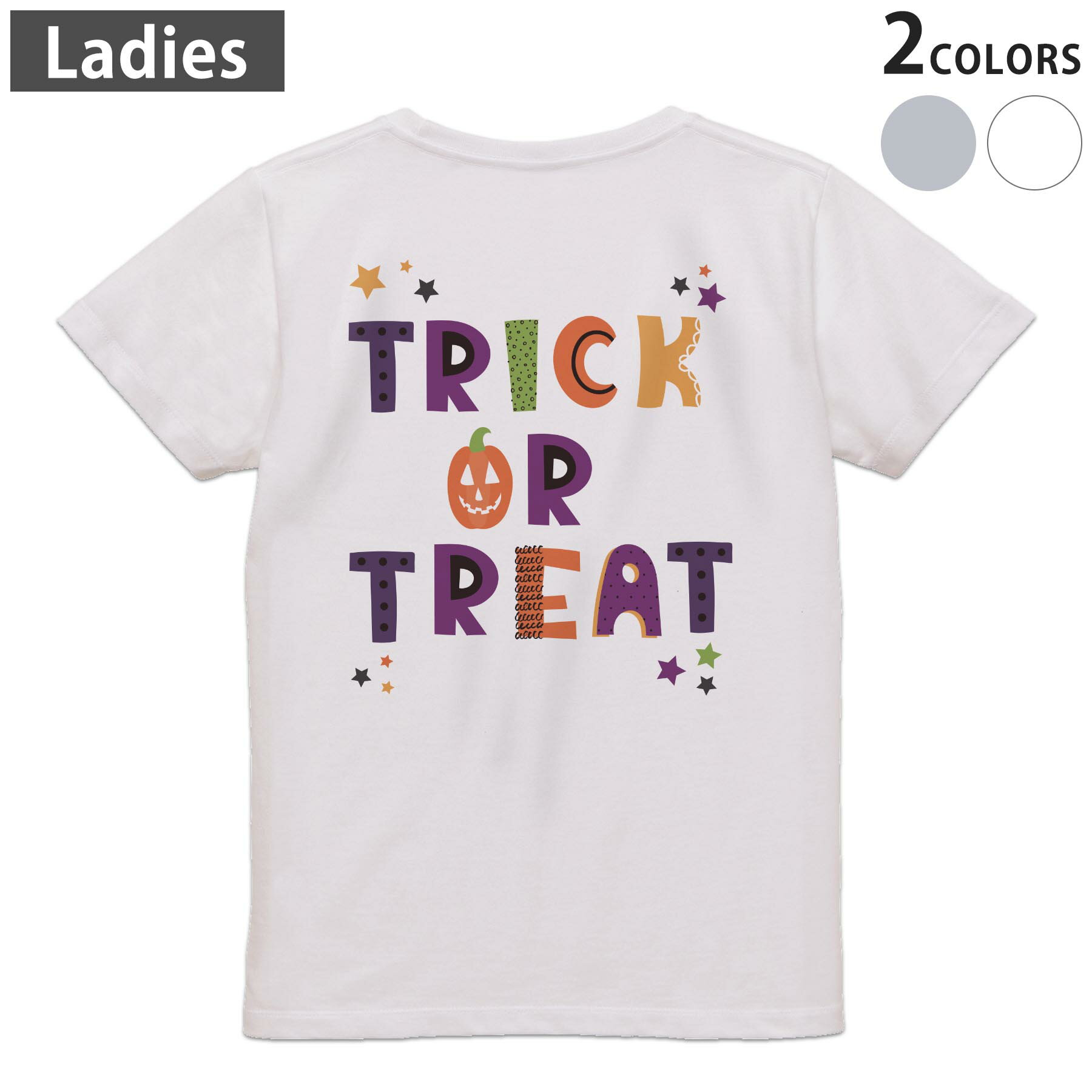 tシャツ レディース 半袖 ホワイト グレー デザイン M L Tシャツ ティーシャツ T shirt　白 灰色▼バックプリントTシャツ　ホワイト・グレー全デザイン▼▼女性用半袖Tシャツ　デザインはこちらから▼ ▼女性用半袖Tシャツ　ブラッ...