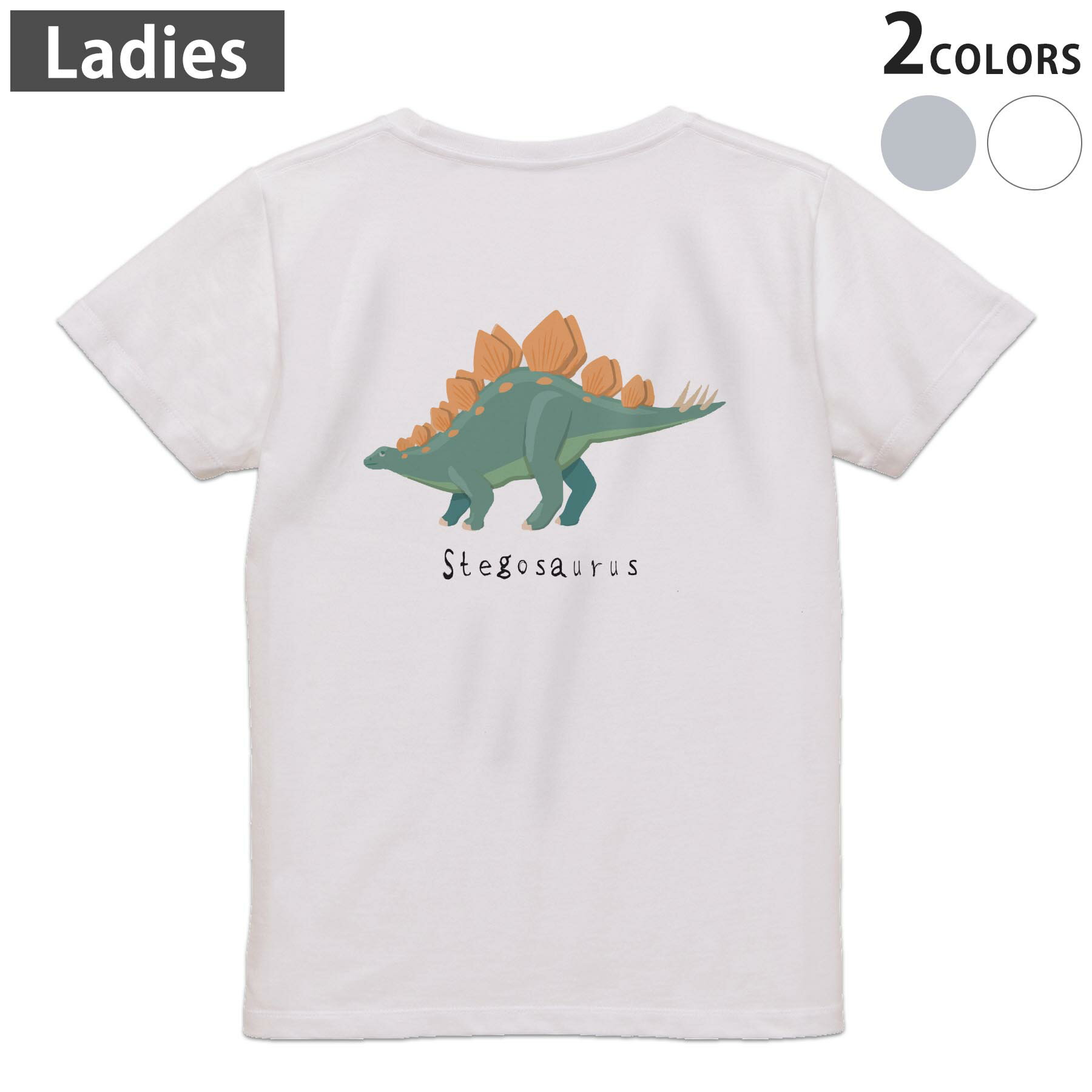 tシャツ レディース 半袖 ホワイト グレー デザイン M L Tシャツ ティーシャツ T shirt　白 灰色▼バックプリントTシャツ　ホワイト・グレー全デザイン▼▼女性用半袖Tシャツ　デザインはこちらから▼ ▼女性用半袖Tシャツ　ブラッ...