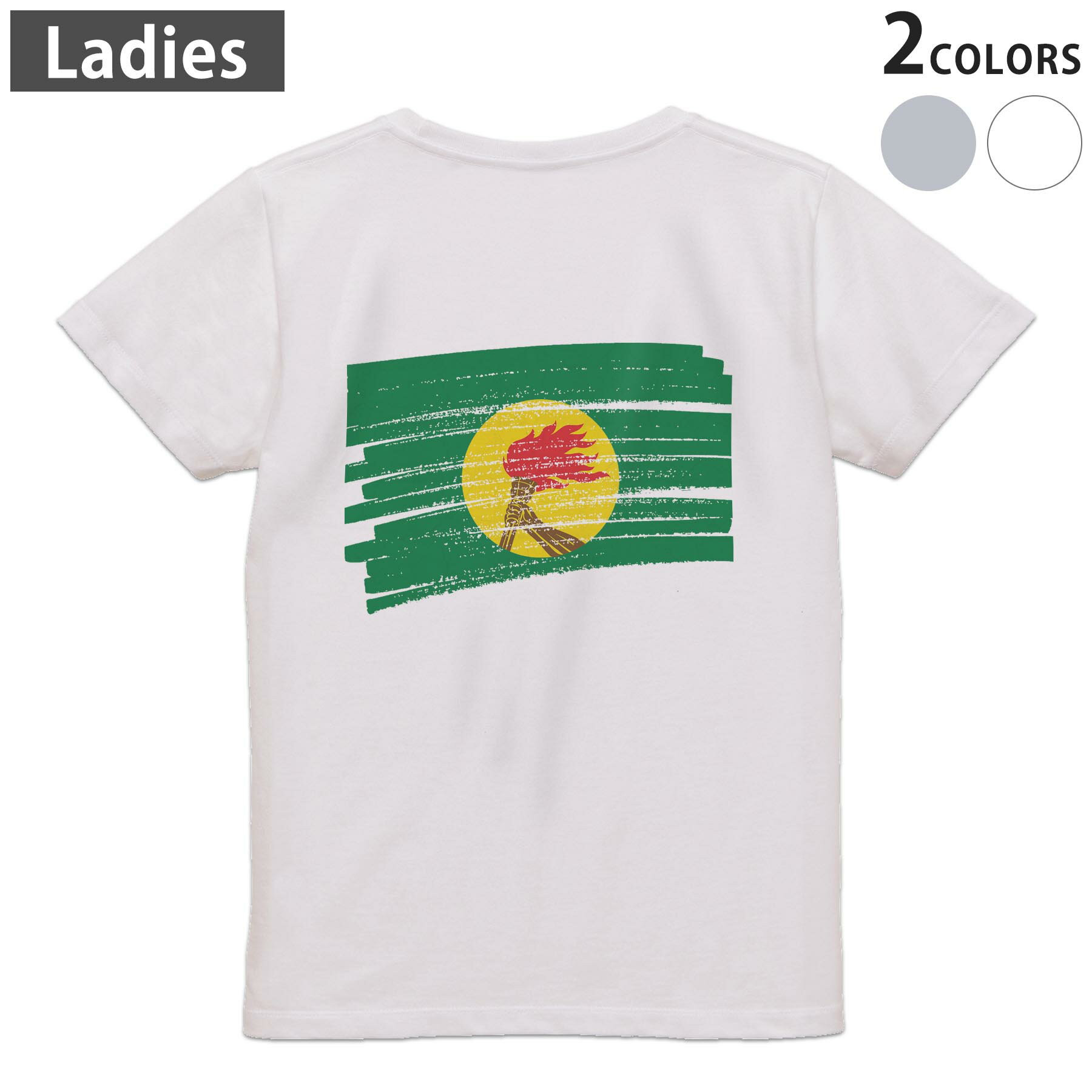 tシャツ レディース 半袖 ホワイト グレー デザイン M L Tシャツ ティーシャツ T shirt　白 灰色▼バックプリントTシャツ　ホワイト・グレー全デザイン▼▼女性用半袖Tシャツ　デザインはこちらから▼ ▼女性用半袖Tシャツ　ブラッ...