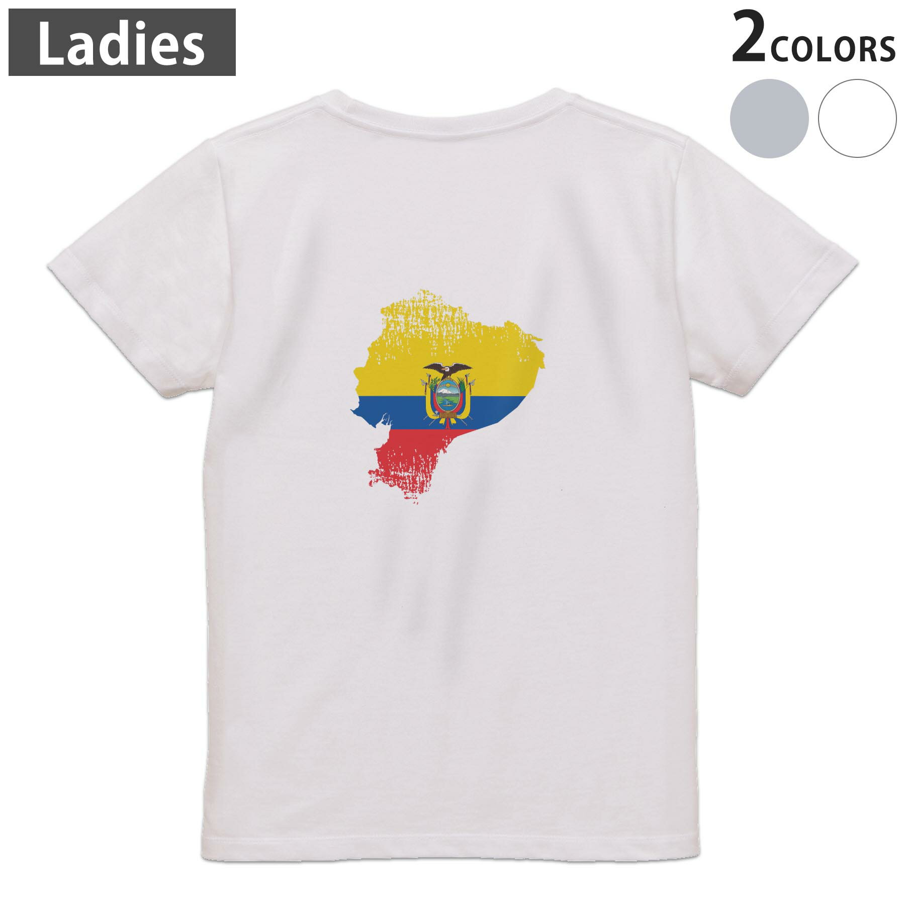 tシャツ レディース 半袖 ホワイト グレー デザイン M L Tシャツ ティーシャツ T shirt　白 灰色▼バックプリントTシャツ　ホワイト・グレー全デザイン▼▼女性用半袖Tシャツ　デザインはこちらから▼ ▼女性用半袖Tシャツ　ブラッ...