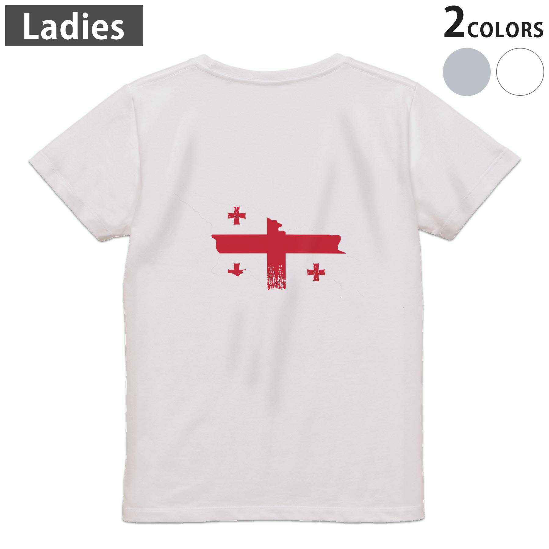 tシャツ レディース 半袖 ホワイト グレー デザイン M L Tシャツ ティーシャツ T shirt　白 灰色▼バックプリントTシャツ　ホワイト・グレー全デザイン▼▼女性用半袖Tシャツ　デザインはこちらから▼ ▼女性用半袖Tシャツ　ブラッ...