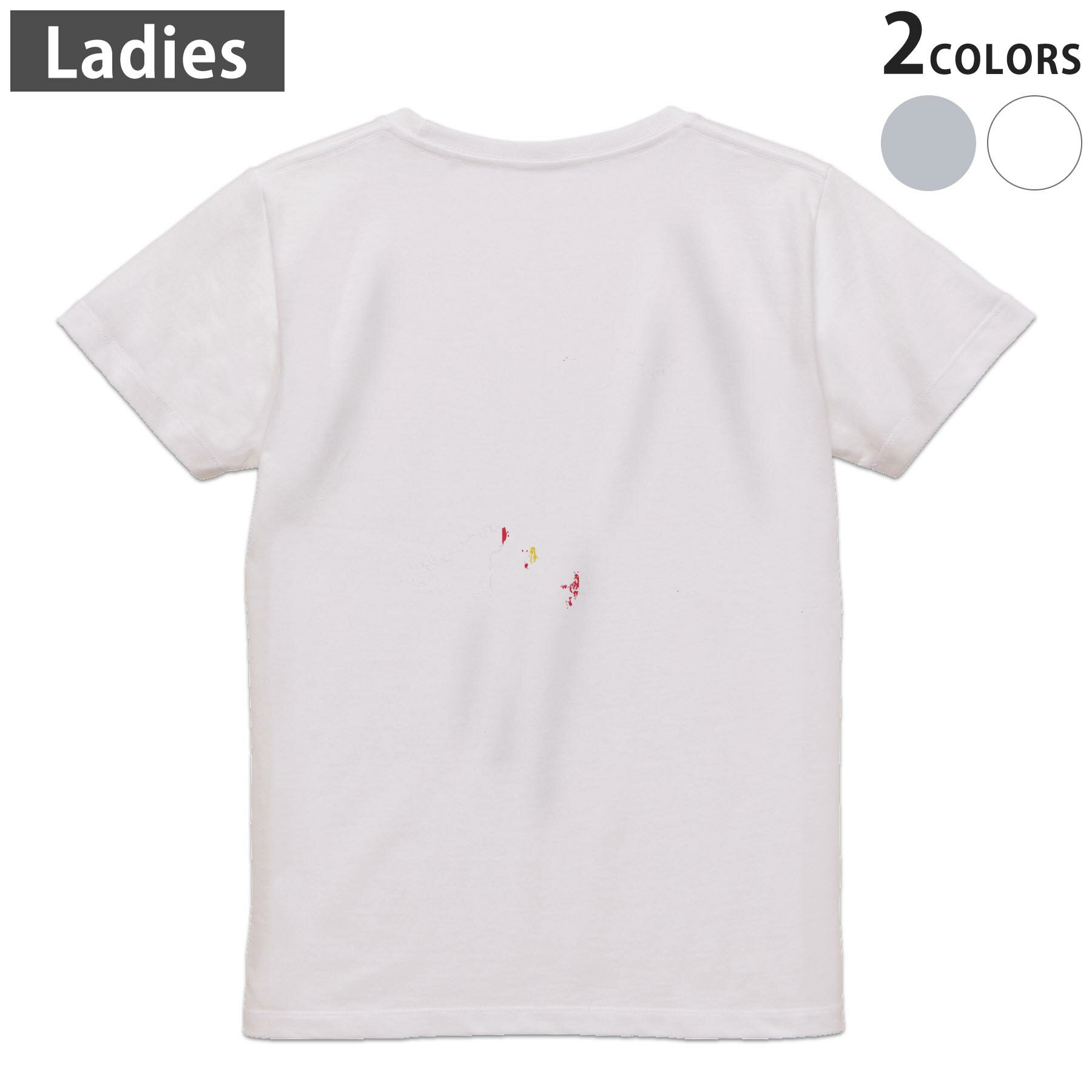 tシャツ レディース 半袖 ホワイト グレー デザイン M L Tシャツ ティーシャツ T shirt　白 灰色▼バックプリントTシャツ　ホワイト・グレー全デザイン▼▼女性用半袖Tシャツ　デザインはこちらから▼ ▼女性用半袖Tシャツ　ブラッ...
