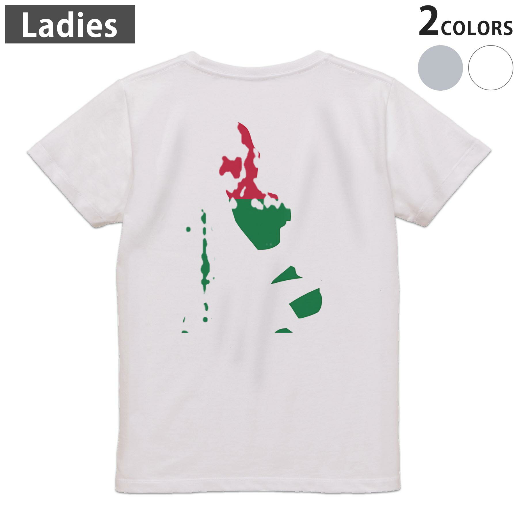 tシャツ レディース 半袖 ホワイト グレー デザイン M L Tシャツ ティーシャツ T shirt　白 灰色▼バックプリントTシャツ　ホワイト・グレー全デザイン▼▼女性用半袖Tシャツ　デザインはこちらから▼ ▼女性用半袖Tシャツ　ブラッ...