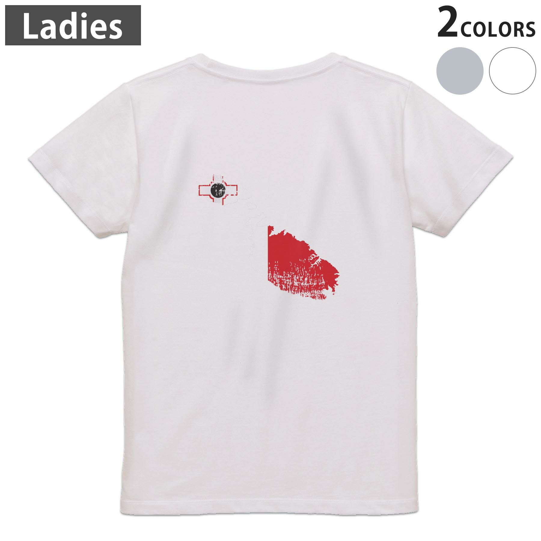 tシャツ レディース 半袖 ホワイト グレー デザイン M L Tシャツ ティーシャツ T shirt　白 灰色▼バックプリントTシャツ　ホワイト・グレー全デザイン▼▼女性用半袖Tシャツ　デザインはこちらから▼ ▼女性用半袖Tシャツ　ブラッ...