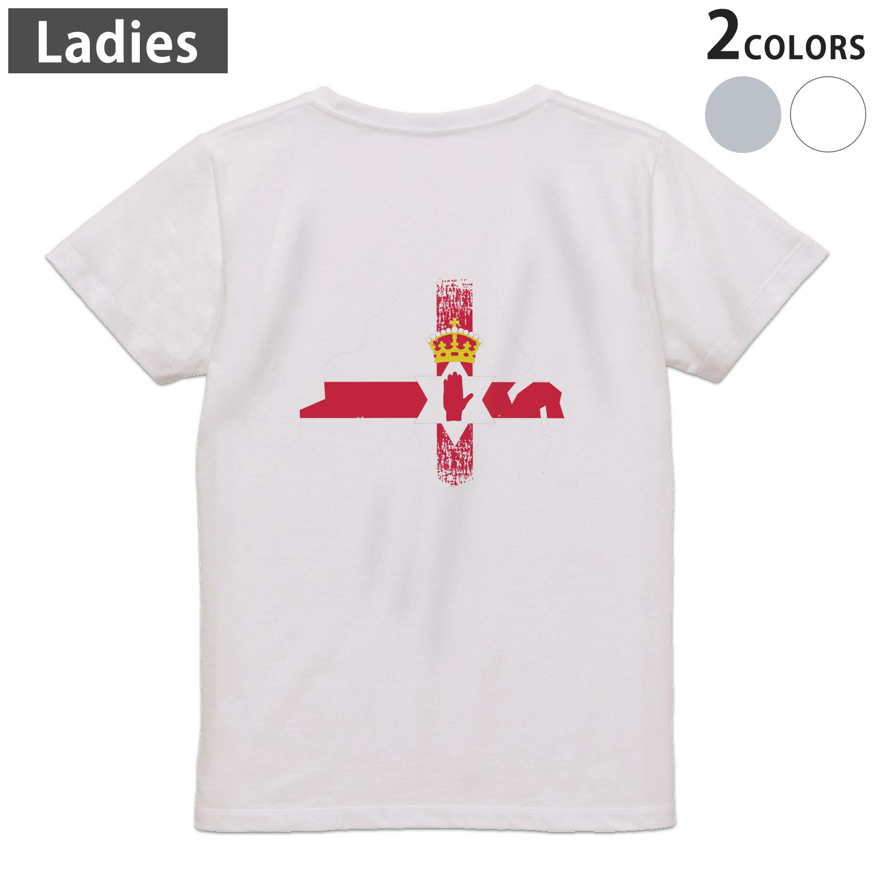 tシャツ レディース 半袖 ホワイト グレー デザイン M L Tシャツ ティーシャツ T shirt　白 灰色▼バックプリントTシャツ　ホワイト・グレー全デザイン▼▼女性用半袖Tシャツ　デザインはこちらから▼ ▼女性用半袖Tシャツ　ブラッ...