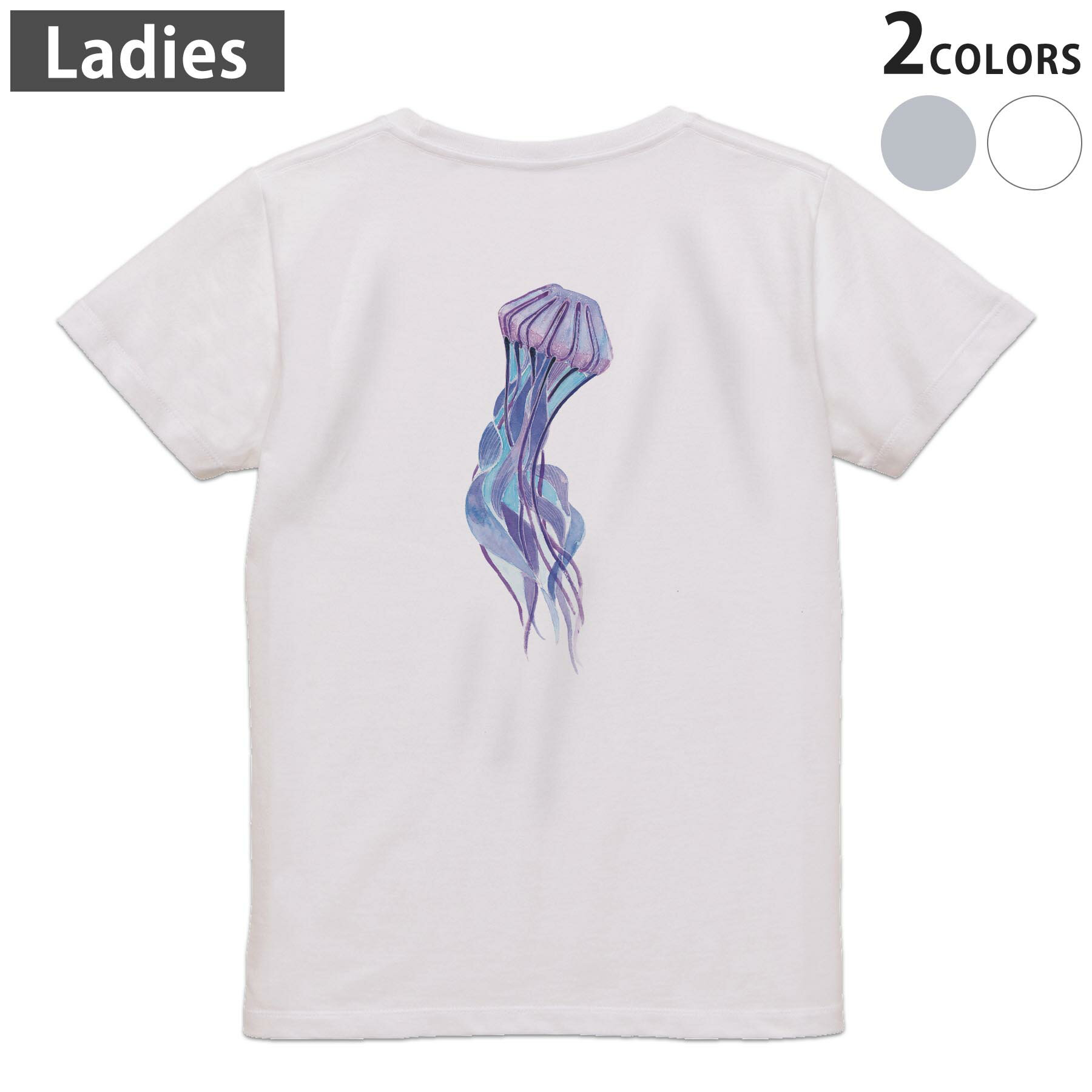 tシャツ レディース 半袖 ホワイト グレー デザイン M L Tシャツ ティーシャツ T shirt　白 灰色▼バックプリントTシャツ　ホワイト・グレー全デザイン▼▼女性用半袖Tシャツ　デザインはこちらから▼ ▼女性用半袖Tシャツ　ブラッ...