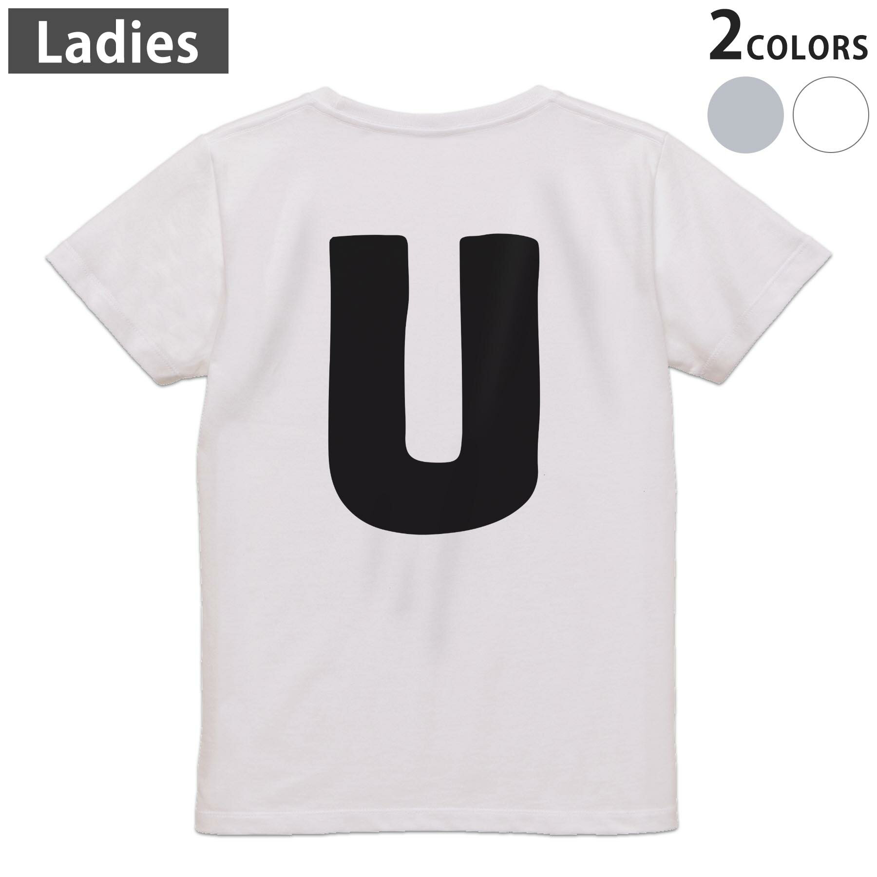 tシャツ レディース 半袖 ホワイト グレー デザイン M L Tシャツ ティーシャツ T shirt　白 灰色▼バックプリントTシャツ　ホワイト・グレー全デザイン▼▼女性用半袖Tシャツ　デザインはこちらから▼ ▼女性用半袖Tシャツ　ブラッ...
