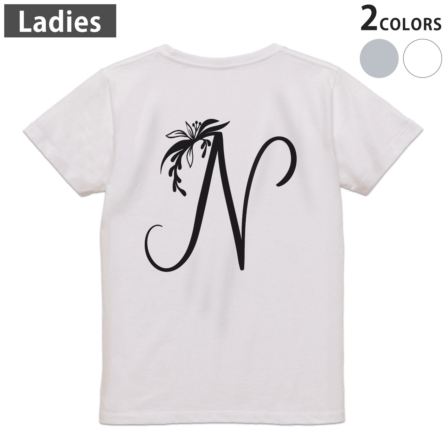tシャツ レディース 半袖 ホワイト グレー デザイン M L Tシャツ ティーシャツ T shirt　白 灰色▼バックプリントTシャツ　ホワイト・グレー全デザイン▼▼女性用半袖Tシャツ　デザインはこちらから▼ ▼女性用半袖Tシャツ　ブラッ...