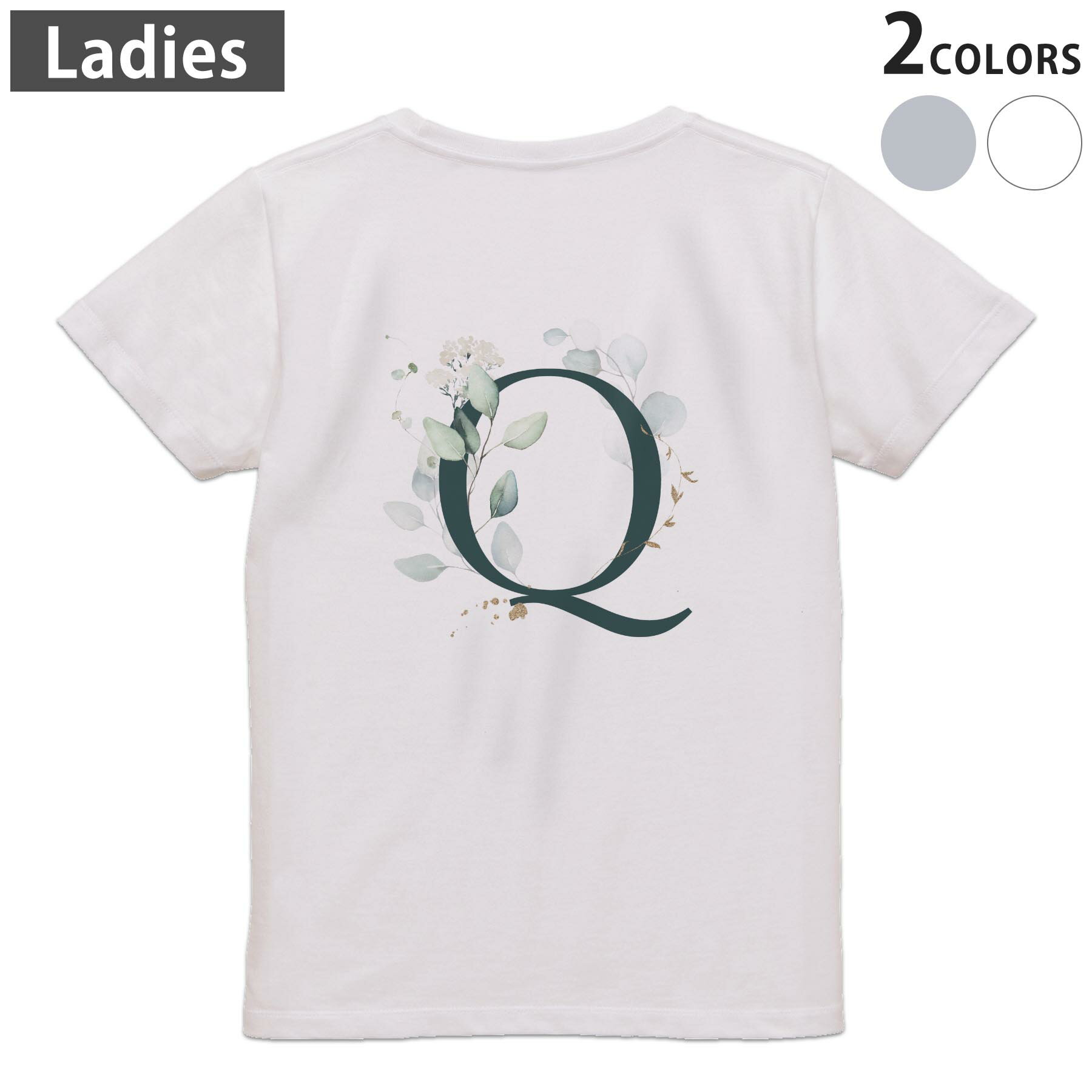 tシャツ レディース 半袖 ホワイト グレー デザイン M L Tシャツ ティーシャツ T shirt　白 灰色▼バックプリントTシャツ　ホワイト・グレー全デザイン▼▼女性用半袖Tシャツ　デザインはこちらから▼ ▼女性用半袖Tシャツ　ブラッ...