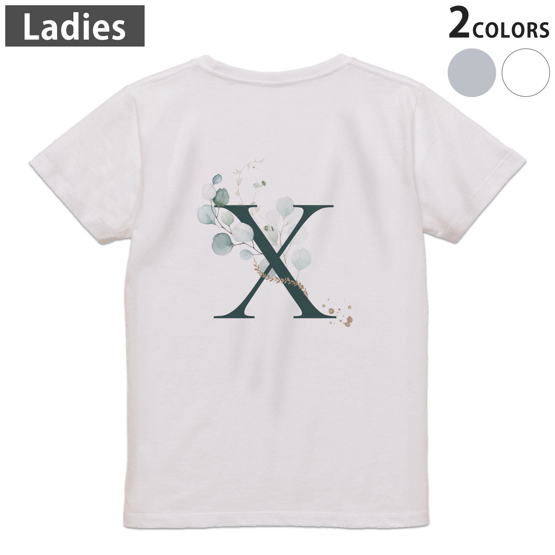 tシャツ レディース 半袖 ホワイト グレー デザイン M L Tシャツ ティーシャツ T shirt　白 灰色▼バックプリントTシャツ　ホワイト・グレー全デザイン▼▼女性用半袖Tシャツ　デザインはこちらから▼ ▼女性用半袖Tシャツ　ブラッ...