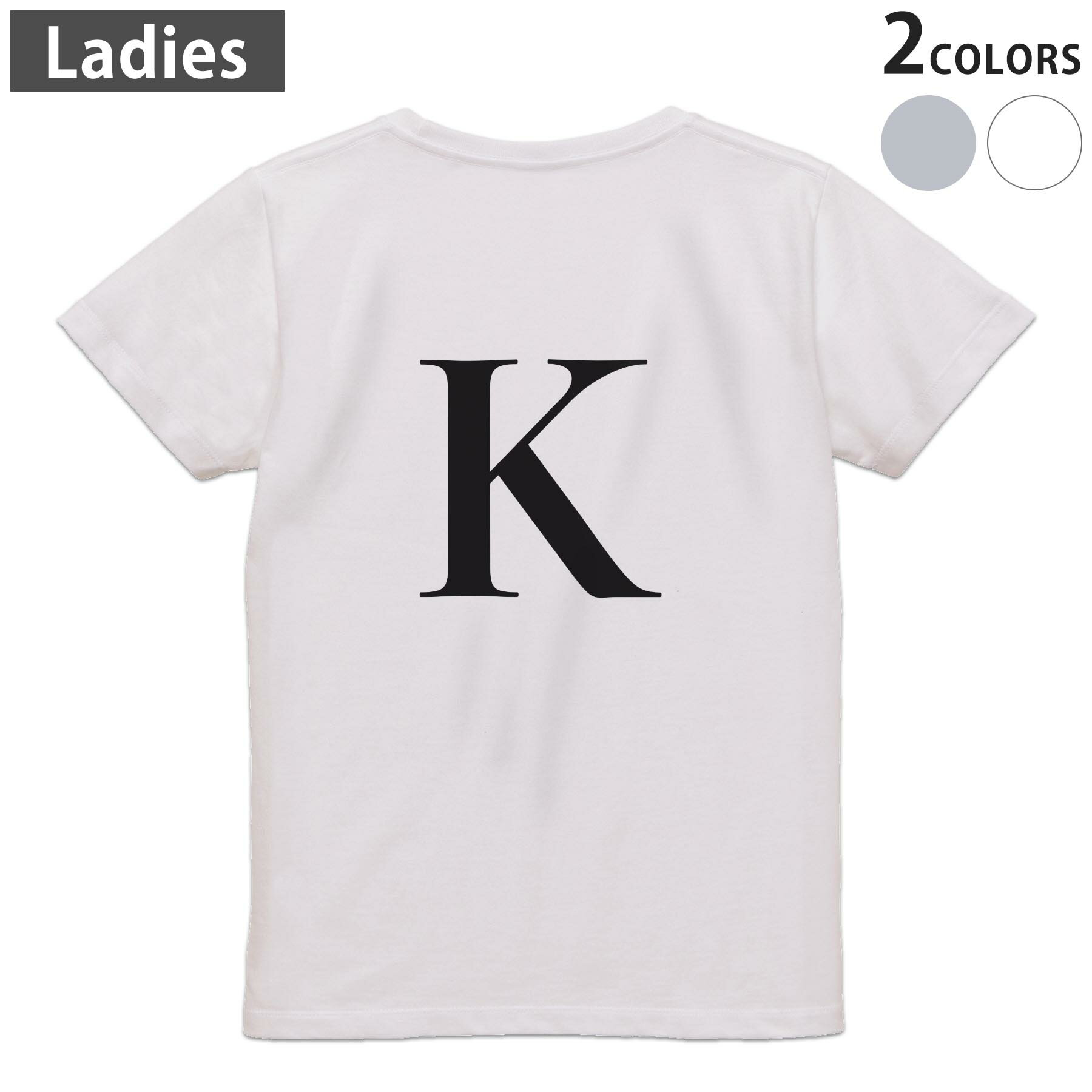 tシャツ レディース 半袖 ホワイト グレー デザイン M L Tシャツ ティーシャツ T shirt　白 灰色▼バックプリントTシャツ　ホワイト・グレー全デザイン▼▼女性用半袖Tシャツ　デザインはこちらから▼ ▼女性用半袖Tシャツ　ブラッ...