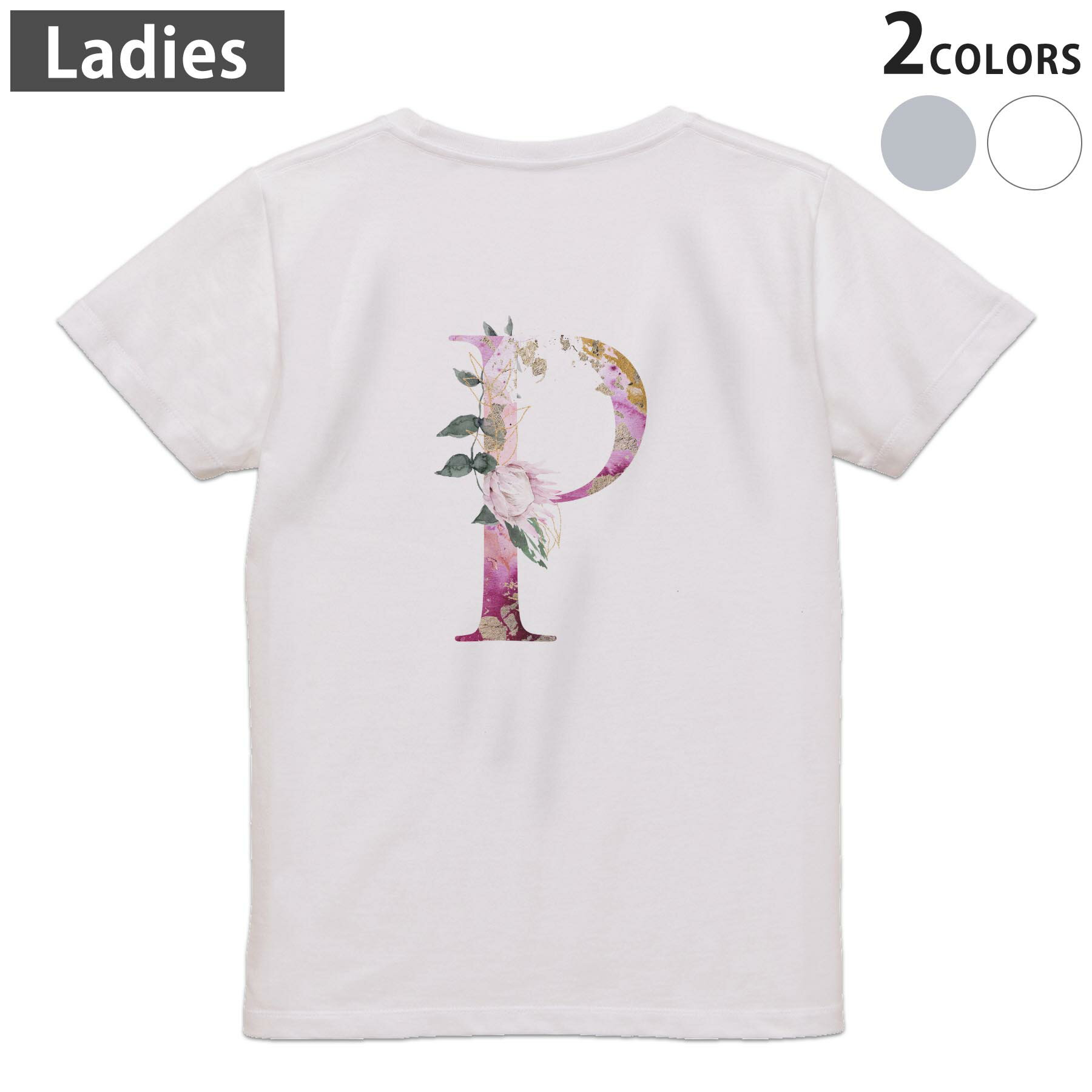 tシャツ レディース 半袖 ホワイト グレー デザイン M L Tシャツ ティーシャツ T shirt　白 灰色▼バックプリントTシャツ　ホワイト・グレー全デザイン▼▼女性用半袖Tシャツ　デザインはこちらから▼ ▼女性用半袖Tシャツ　ブラッ...