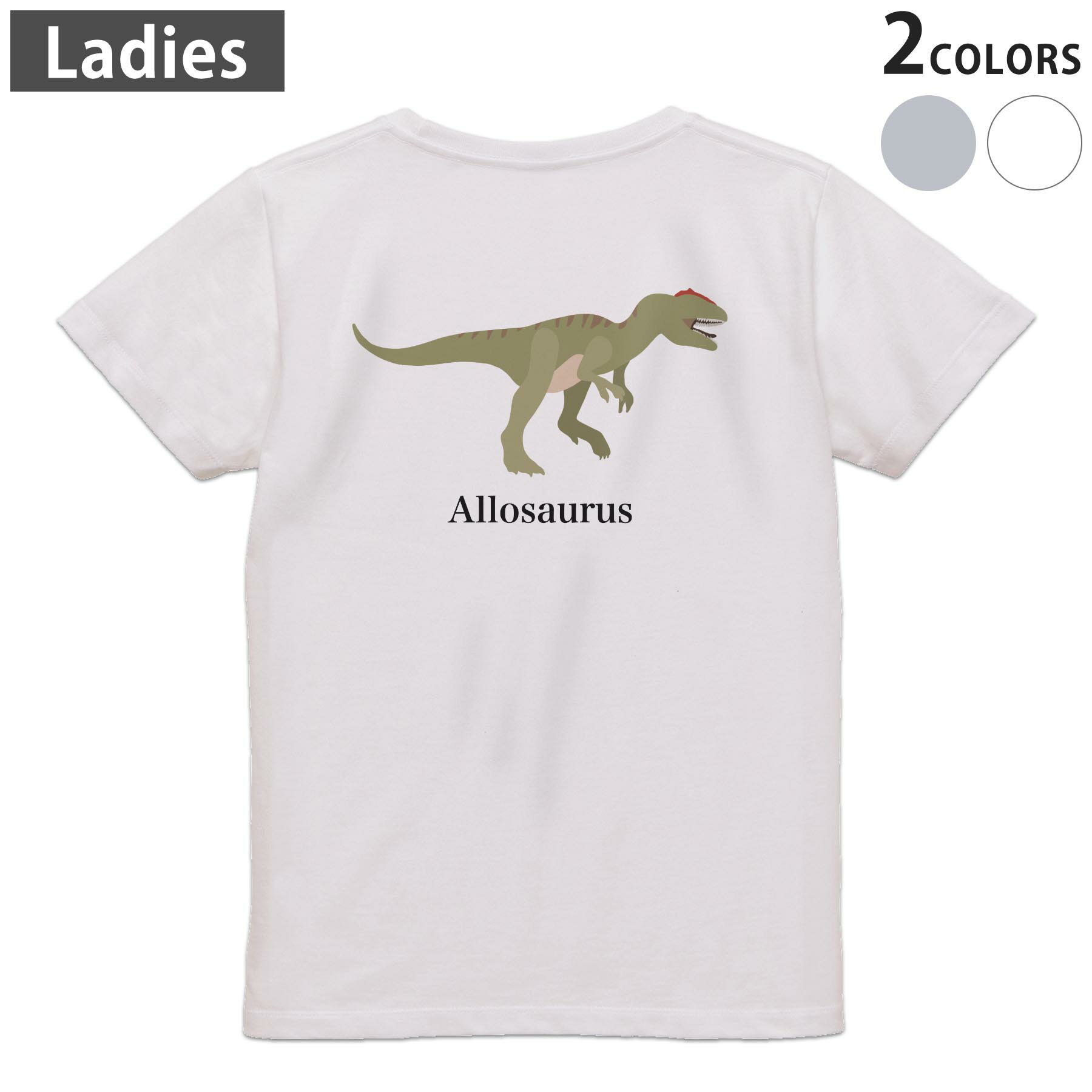 tシャツ レディース 半袖 ホワイト グレー デザイン M L Tシャツ ティーシャツ T shirt　白 灰色▼バックプリントTシャツ　ホワイト・グレー全デザイン▼▼女性用半袖Tシャツ　デザインはこちらから▼ ▼女性用半袖Tシャツ　ブラッ...