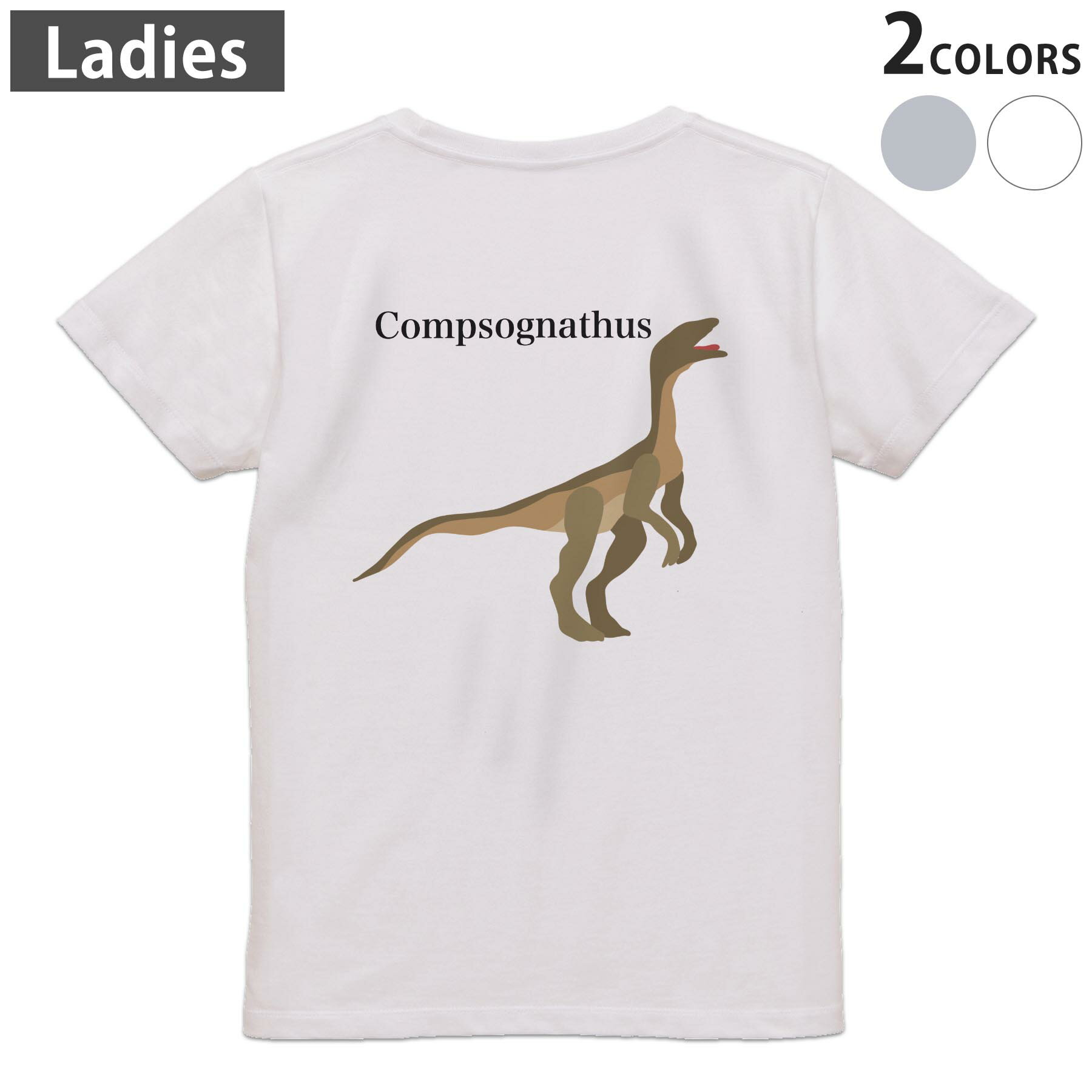 tシャツ レディース 半袖 ホワイト グレー デザイン M L Tシャツ ティーシャツ T shirt　白 灰色▼バックプリントTシャツ　ホワイト・グレー全デザイン▼▼女性用半袖Tシャツ　デザインはこちらから▼ ▼女性用半袖Tシャツ　ブラッ...