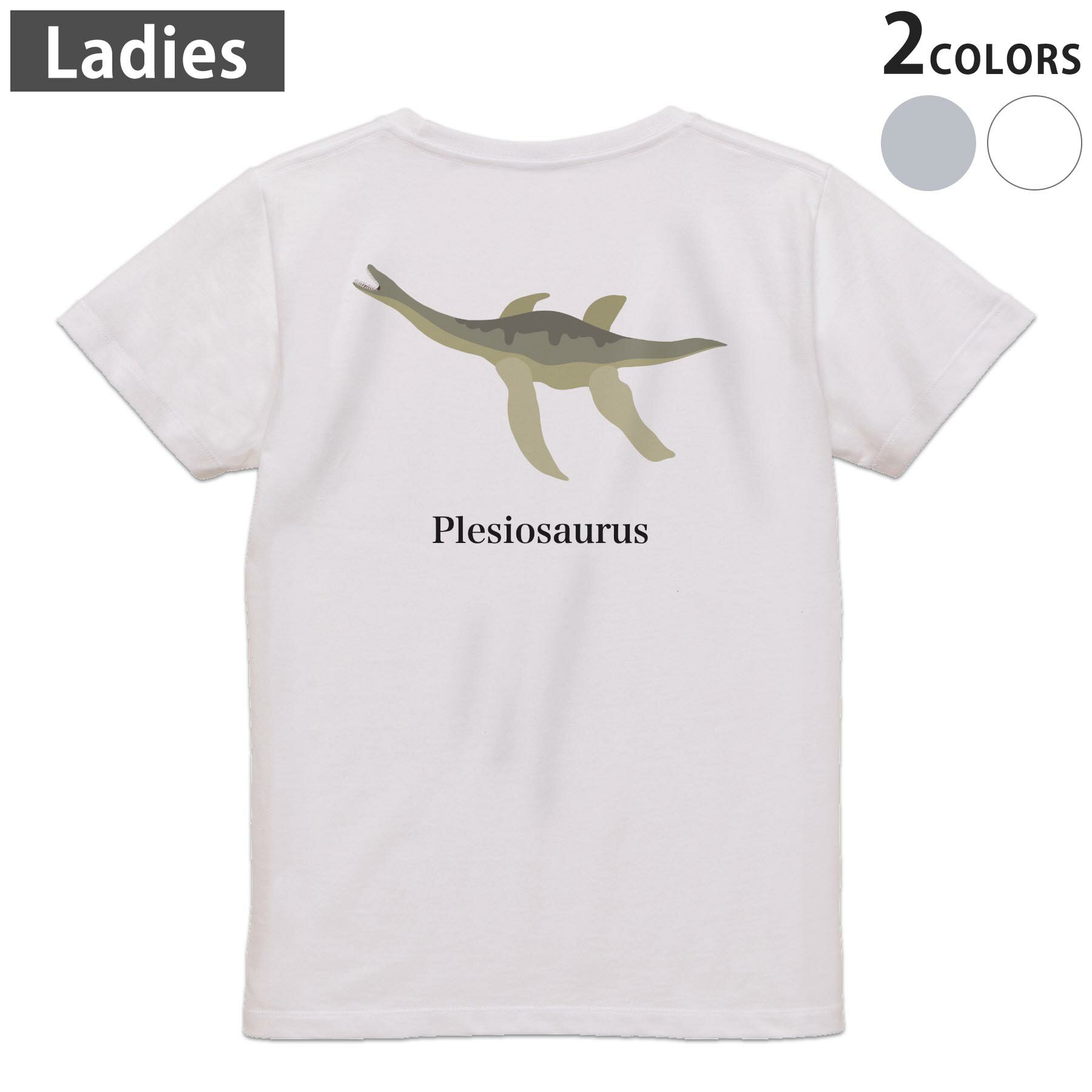 tシャツ レディース 半袖 ホワイト グレー デザイン M L Tシャツ ティーシャツ T shirt　白 灰色▼バックプリントTシャツ　ホワイト・グレー全デザイン▼▼女性用半袖Tシャツ　デザインはこちらから▼ ▼女性用半袖Tシャツ　ブラッ...