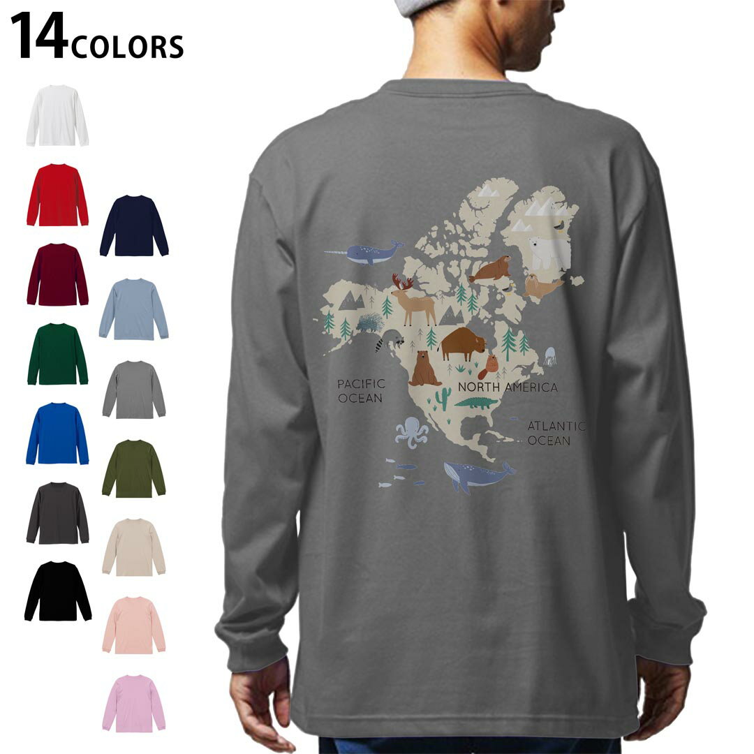 選べる14カラー tシャツ メンズ レディース ユニセックス unisex 長袖 デザイン XS S M L XL 2XL Tシャツ ティーシャツ T shirtホワイト ミックスグレー ブラック レッド バーガンディ アイビーグリーン ロ...