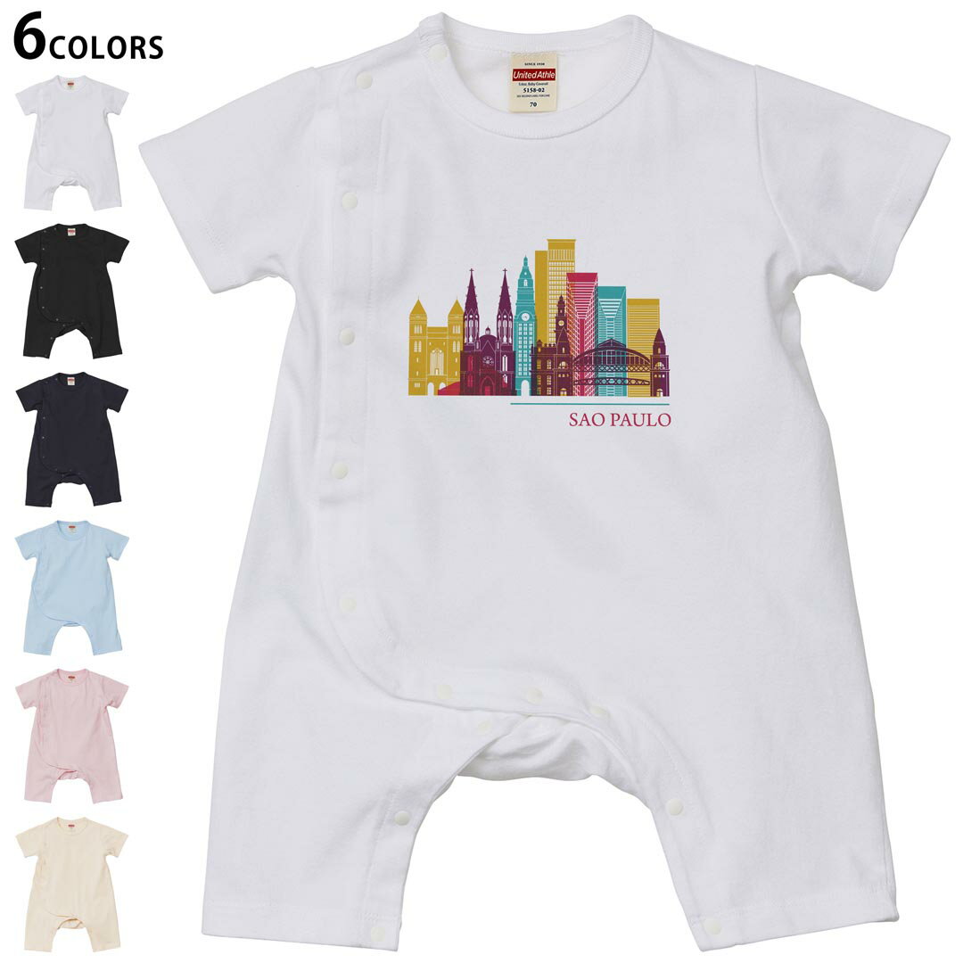 選べる6カラー カバーオール ロンパース 赤ちゃん 半袖 デザイン 70cm 80cm　rompers ベビー 新生児 ジュニア 80サイズ ギフト マタニティ 妊婦 出産 プレママ ティーシャツ T shirt▼画像をクリックで拡大▼ ホ...
