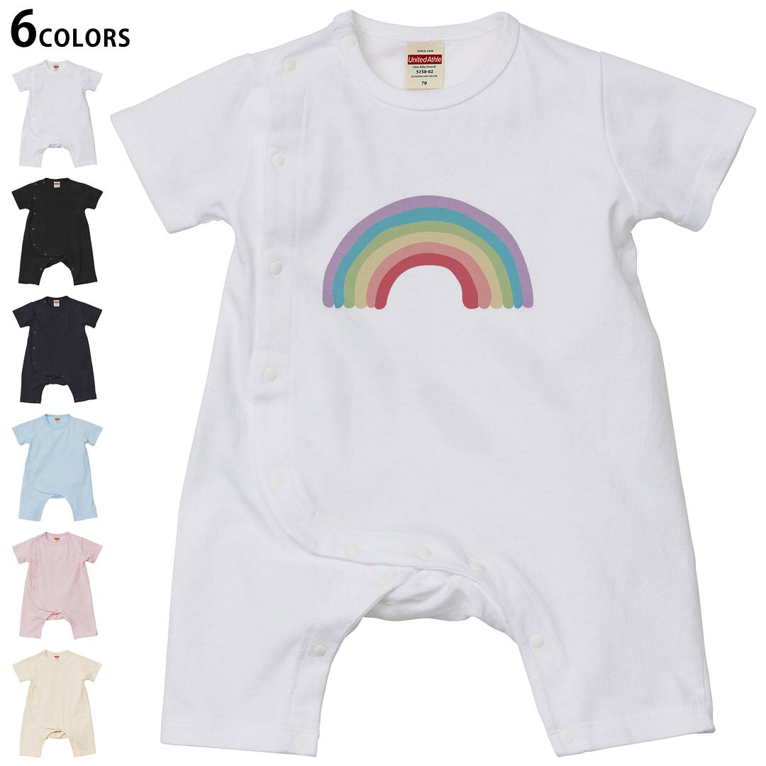 選べる6カラー カバーオール ロンパース 赤ちゃん 半袖 デザイン 70cm 80cm　rompers ベビー 新生児 ジュニア 80サイズ ギフト マタニティ 妊婦 出産 プレママ ティーシャツ T shirt▼画像をクリックで拡大▼ ホ...