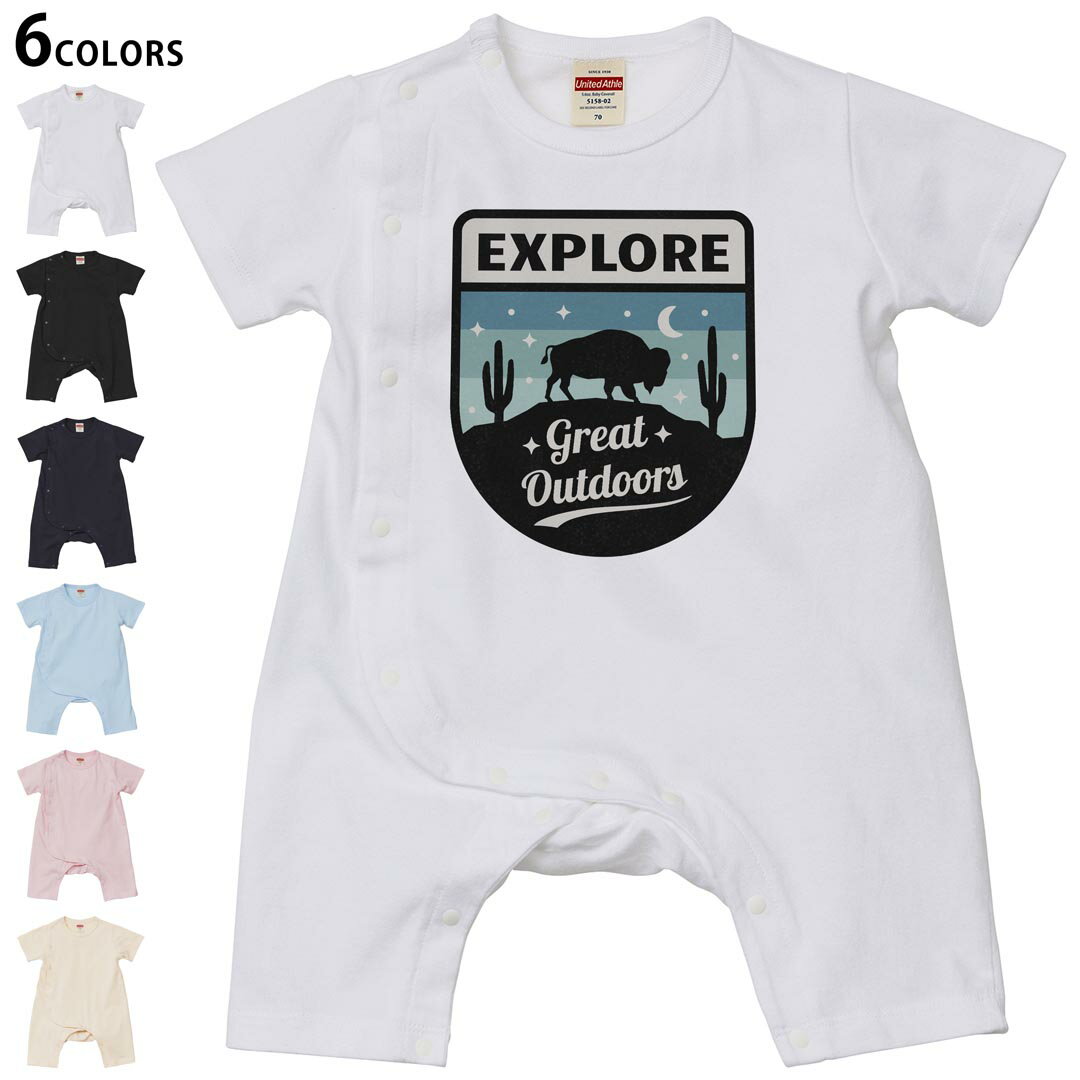 選べる6カラー カバーオール ロンパース 赤ちゃん 半袖 デザイン 70cm 80cm　rompers ベビー 新生児 ジュニア 80サイズ ギフト マタニティ 妊婦 出産 プレママ ティーシャツ T shirt▼画像をクリックで拡大▼ ホ...