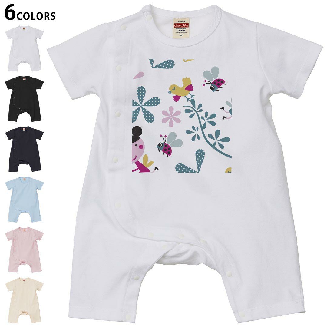 選べる6カラー カバーオール ロンパース 赤ちゃん 半袖 デザイン 70cm 80cm　rompers ベビー 新生児 ジュニア 80サイズ ギフト マタニティ 妊婦 出産 プレママ ティーシャツ T shirt▼画像をクリックで拡大▼ ホ...