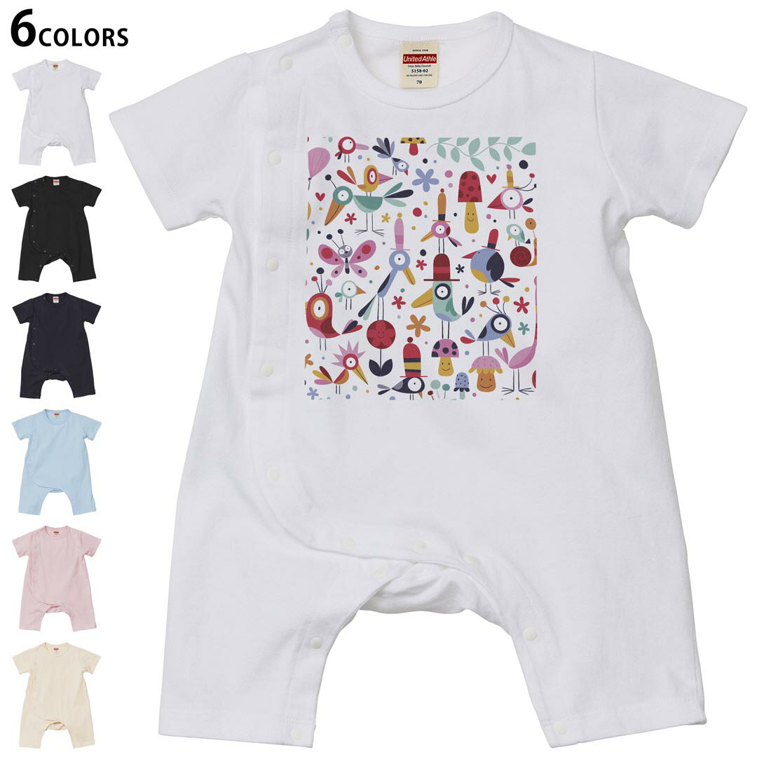 選べる6カラー カバーオール ロンパース 赤ちゃん 半袖 デザイン 70cm 80cm　rompers ベビー 新生児 ジュニア 80サイズ ギフト マタニティ 妊婦 出産 プレママ ティーシャツ T shirt▼画像をクリックで拡大▼ ホ...