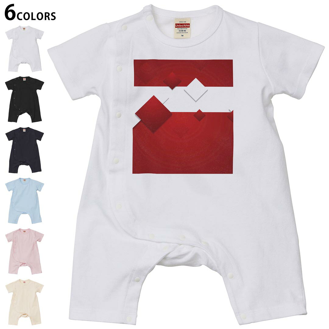 選べる6カラー カバーオール ロンパース 赤ちゃん 半袖 デザイン 70cm 80cm　rompers ベビー 新生児 ジュニア 80サイズ ギフト マタニティ 妊婦 出産 プレママ ティーシャツ T shirt▼画像をクリックで拡大▼ ホ...