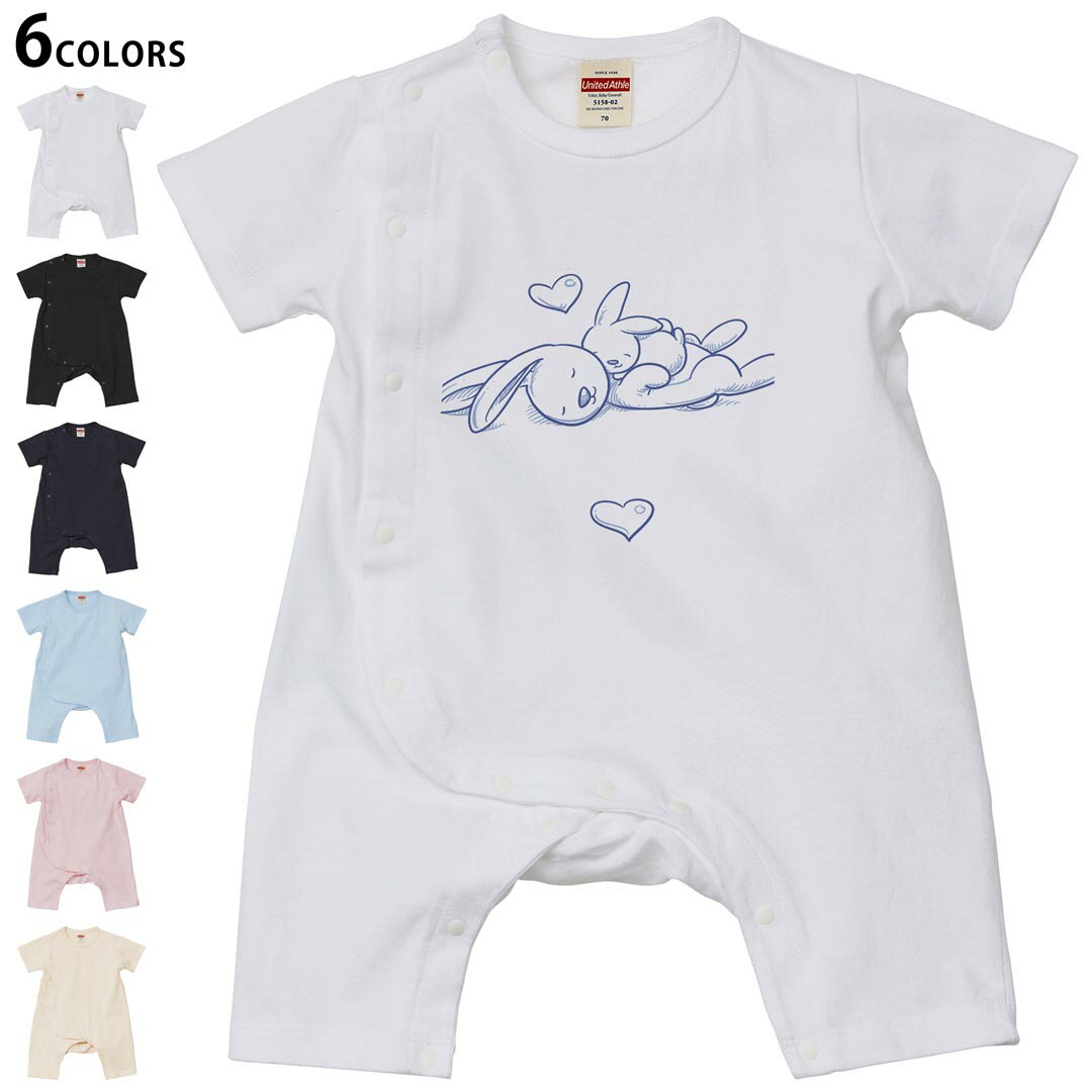 選べる6カラー カバーオール ロンパース 赤ちゃん 半袖 デザイン 70cm 80cm　rompers ベビー 新生児 ジュニア 80サイズ ギフト マタニティ 妊婦 出産 プレママ ティーシャツ T shirt▼画像をクリックで拡大▼ ホ...