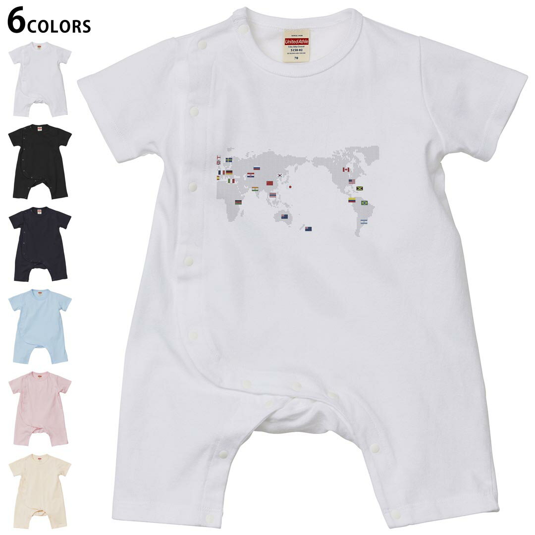 選べる6カラー カバーオール ロンパース 赤ちゃん 半袖 デザイン 70cm 80cm　rompers ベビー 新生児 ジュニア 80サイズ ギフト マタニティ 妊婦 出産 プレママ ティーシャツ T shirt▼画像をクリックで拡大▼ ホ...