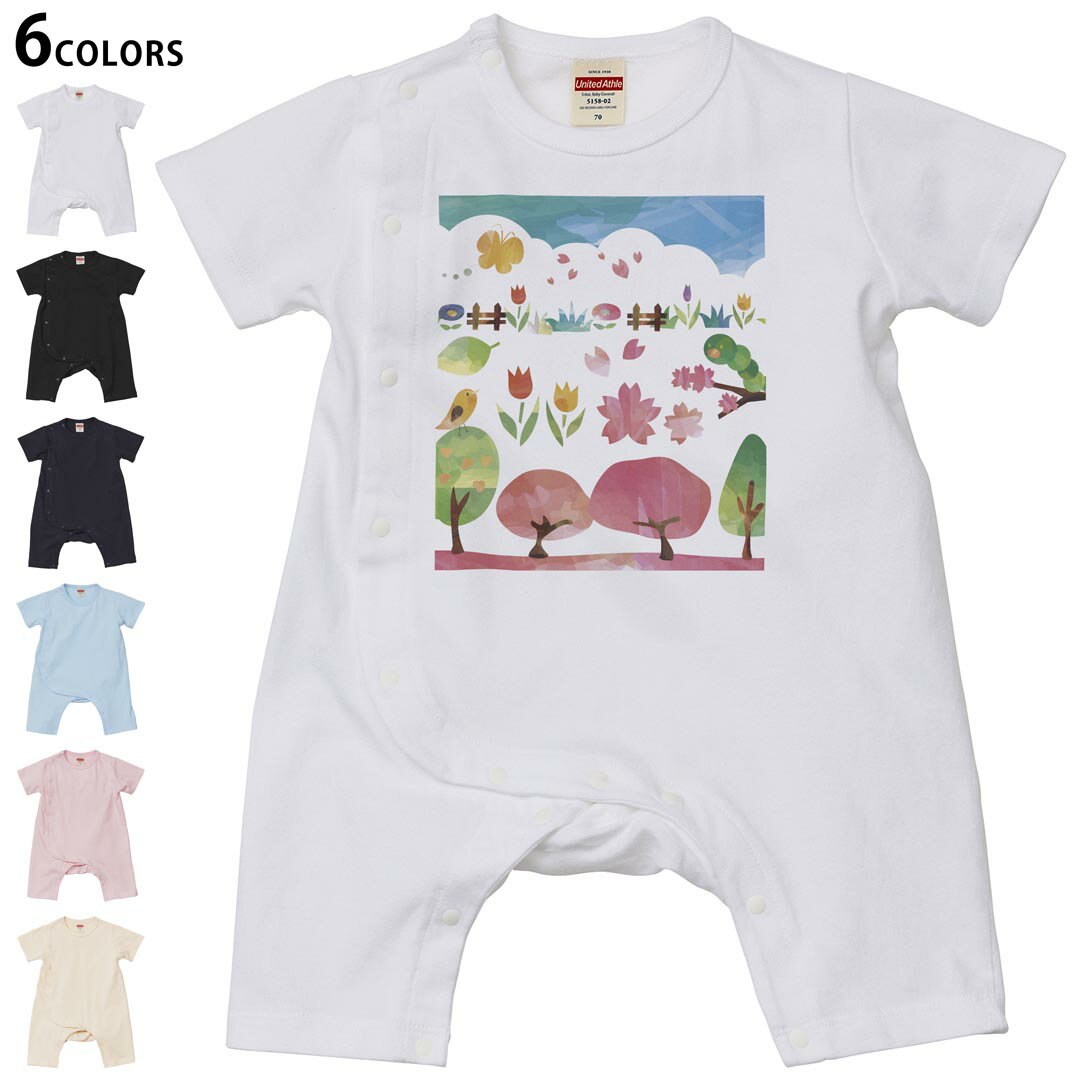 選べる6カラー カバーオール ロンパース 赤ちゃん 半袖 デザイン 70cm 80cm　rompers ベビー 新生児 ジュニア 80サイズ ギフト マタニティ 妊婦 出産 プレママ ティーシャツ T shirt▼画像をクリックで拡大▼ ホ...