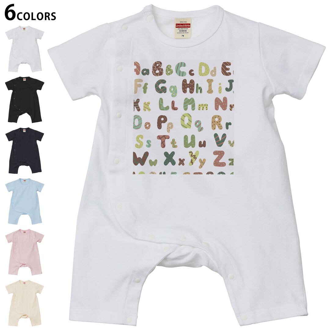 選べる6カラー カバーオール ロンパース 赤ちゃん 半袖 デザイン 70cm 80cm　rompers ベビー 新生児 ジュニア 80サイズ ギフト マタニティ 妊婦 出産 プレママ ティーシャツ T shirt▼画像をクリックで拡大▼ ホ...