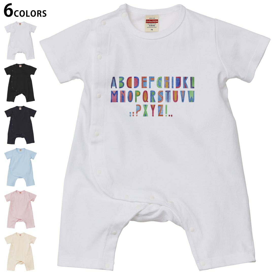 選べる6カラー カバーオール ロンパース 赤ちゃん 半袖 デザイン 70cm 80cm　rompers ベビー 新生児 ジュニア 80サイズ ギフト マタニティ 妊婦 出産 プレママ ティーシャツ T shirt▼画像をクリックで拡大▼ ホ...