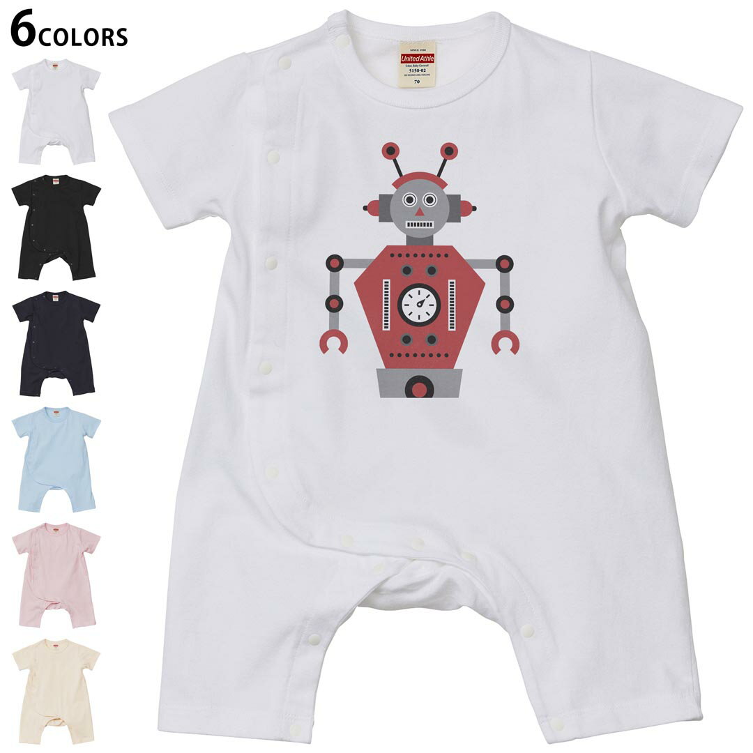 選べる6カラー カバーオール ロンパース 赤ちゃん 半袖 デザイン 70cm 80cm　rompers ベビー 新生児 ジュニア 80サイズ ギフト マタニティ 妊婦 出産 プレママ ティーシャツ T shirt▼画像をクリックで拡大▼ ホ...
