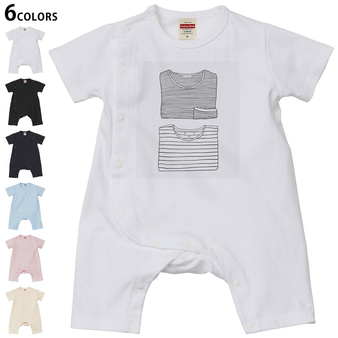 選べる6カラー カバーオール ロンパース 赤ちゃん 半袖 デザイン 70cm 80cm　rompers ベビー 新生児 ジュニア 80サイズ ギフト マタニティ 妊婦 出産 プレママ ティーシャツ T shirt▼画像をクリックで拡大▼ ホ...
