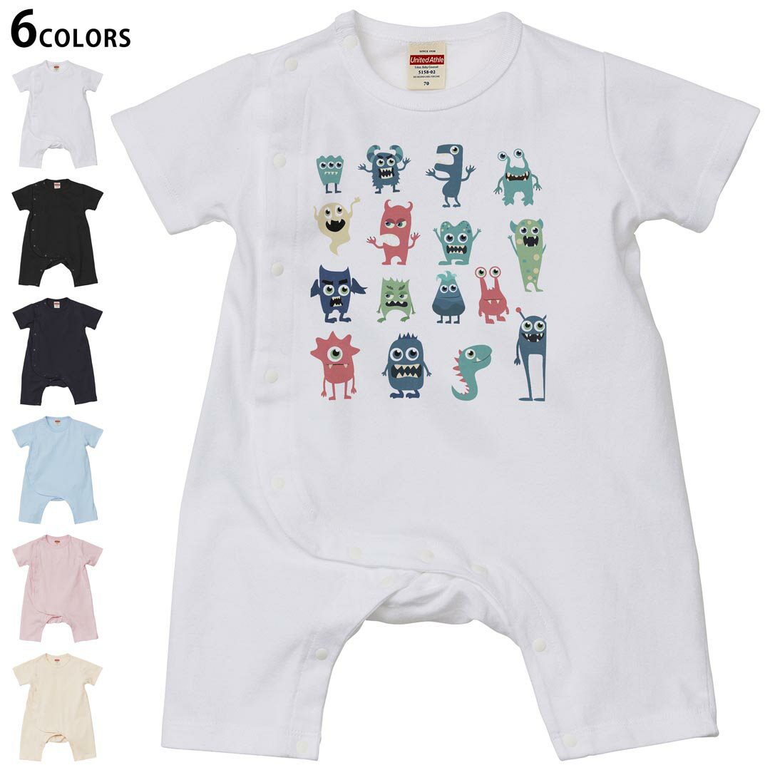 選べる6カラー カバーオール ロンパース 赤ちゃん 半袖 デザイン 70cm 80cm　rompers ベビー 新生児 ジュニア 80サイズ ギフト マタニティ 妊婦 出産 プレママ ティーシャツ T shirt▼画像をクリックで拡大▼ ホ...
