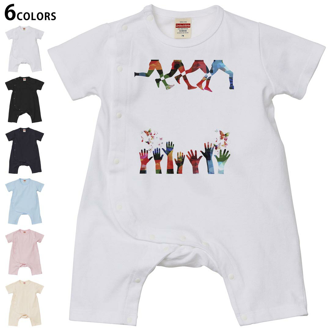 選べる6カラー カバーオール ロンパース 赤ちゃん 半袖 デザイン 70cm 80cm　rompers ベビー 新生児 ジュニア 80サイズ ギフト マタニティ 妊婦 出産 プレママ ティーシャツ T shirt▼画像をクリックで拡大▼ ホ...