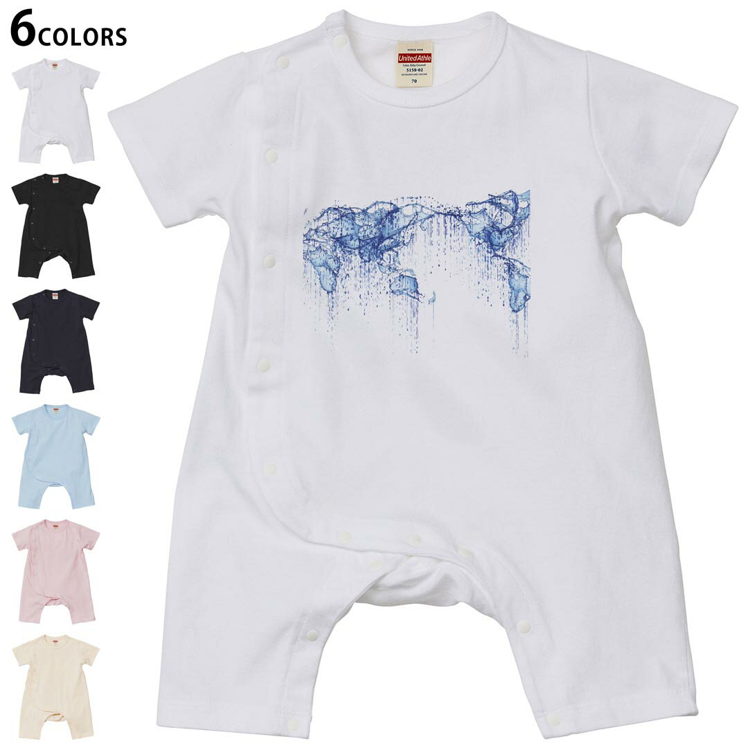 選べる6カラー カバーオール ロンパース 赤ちゃん 半袖 デザイン 70cm 80cm　rompers ベビー 新生児 ジュニア 80サイズ ギフト マタニティ 妊婦 出産 プレママ ティーシャツ T shirt▼画像をクリックで拡大▼ ホ...