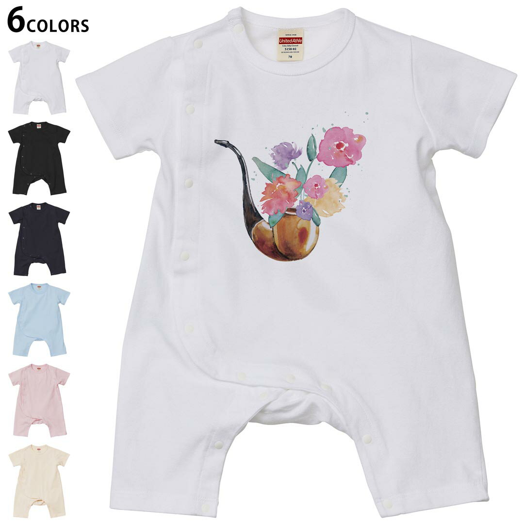選べる6カラー カバーオール ロンパース 赤ちゃん 半袖 デザイン 70cm 80cm　rompers ベビー 新生児 ジュニア 80サイズ ギフト マタニティ 妊婦 出産 プレママ ティーシャツ T shirt▼画像をクリックで拡大▼ ホ...