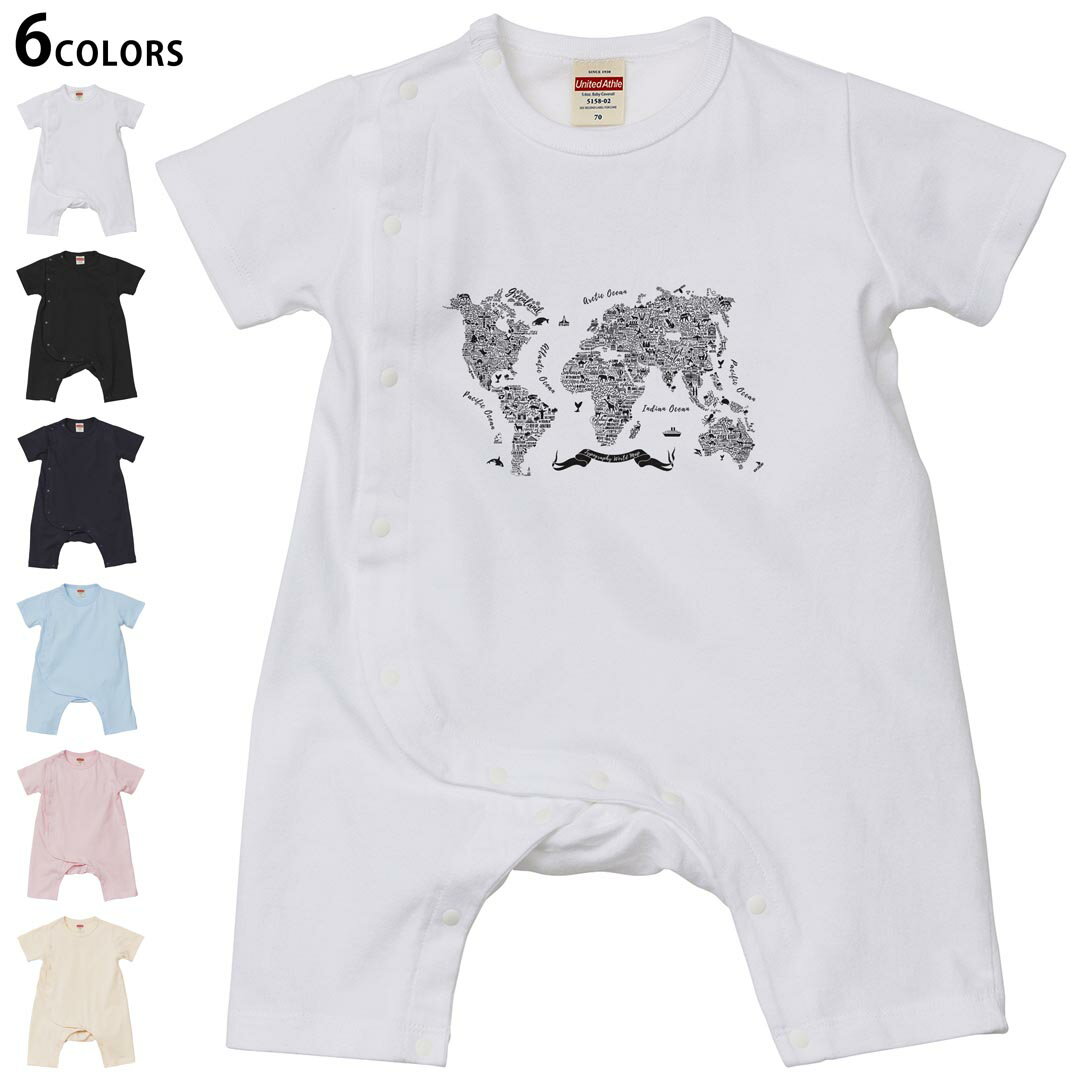 選べる6カラー カバーオール ロンパース 赤ちゃん 半袖 デザイン 70cm 80cm　rompers ベビー 新生児 ジュニア 80サイズ ギフト マタニティ 妊婦 出産 プレママ ティーシャツ T shirt▼画像をクリックで拡大▼ ホ...
