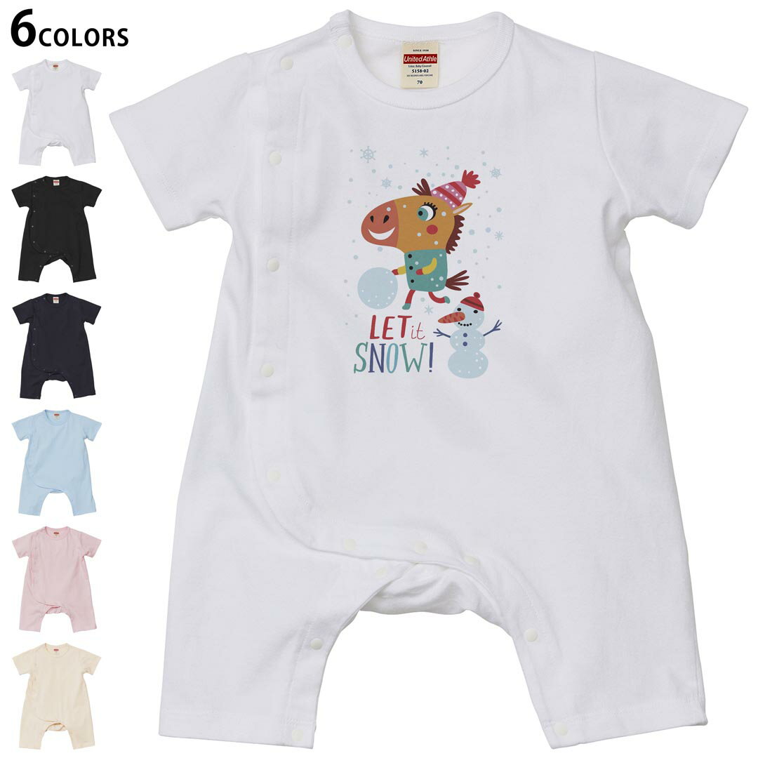 選べる6カラー カバーオール ロンパース 赤ちゃん 半袖 デザイン 70cm 80cm　rompers ベビー 新生児 ジュニア 80サイズ ギフト マタニティ 妊婦 出産 プレママ ティーシャツ T shirt▼画像をクリックで拡大▼ ホ...