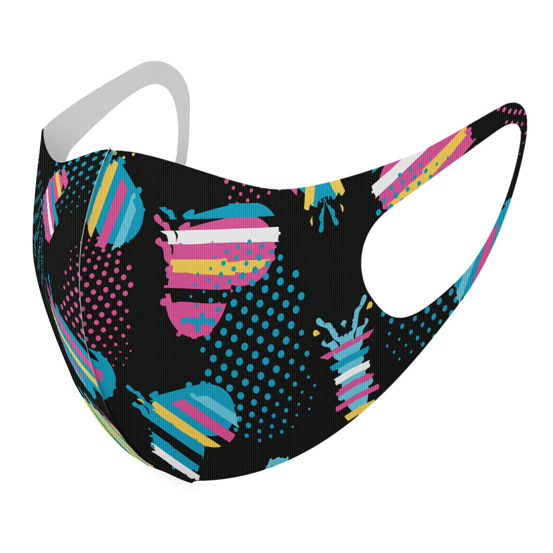 商品特徴・洗って繰り返し使える デザインマスク 2枚セット・素材：ポリエステル　サラサラとした肌触りで通気性がよく、呼吸も苦しくなりにくい・3D立体構造で伸縮性もあるので、顔にしっかりフィットして耳が痛くなりにくい・専用の高精細転写プリンタ...