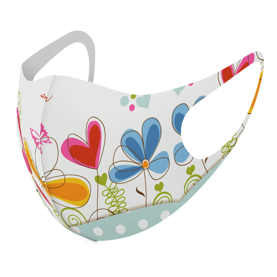 商品特徴・洗って繰り返し使える デザインマスク 2枚セット・素材：ポリエステル　サラサラとした肌触りで通気性がよく、呼吸も苦しくなりにくい・3D立体構造で伸縮性もあるので、顔にしっかりフィットして耳が痛くなりにくい・専用の高精細転写プリンタ...