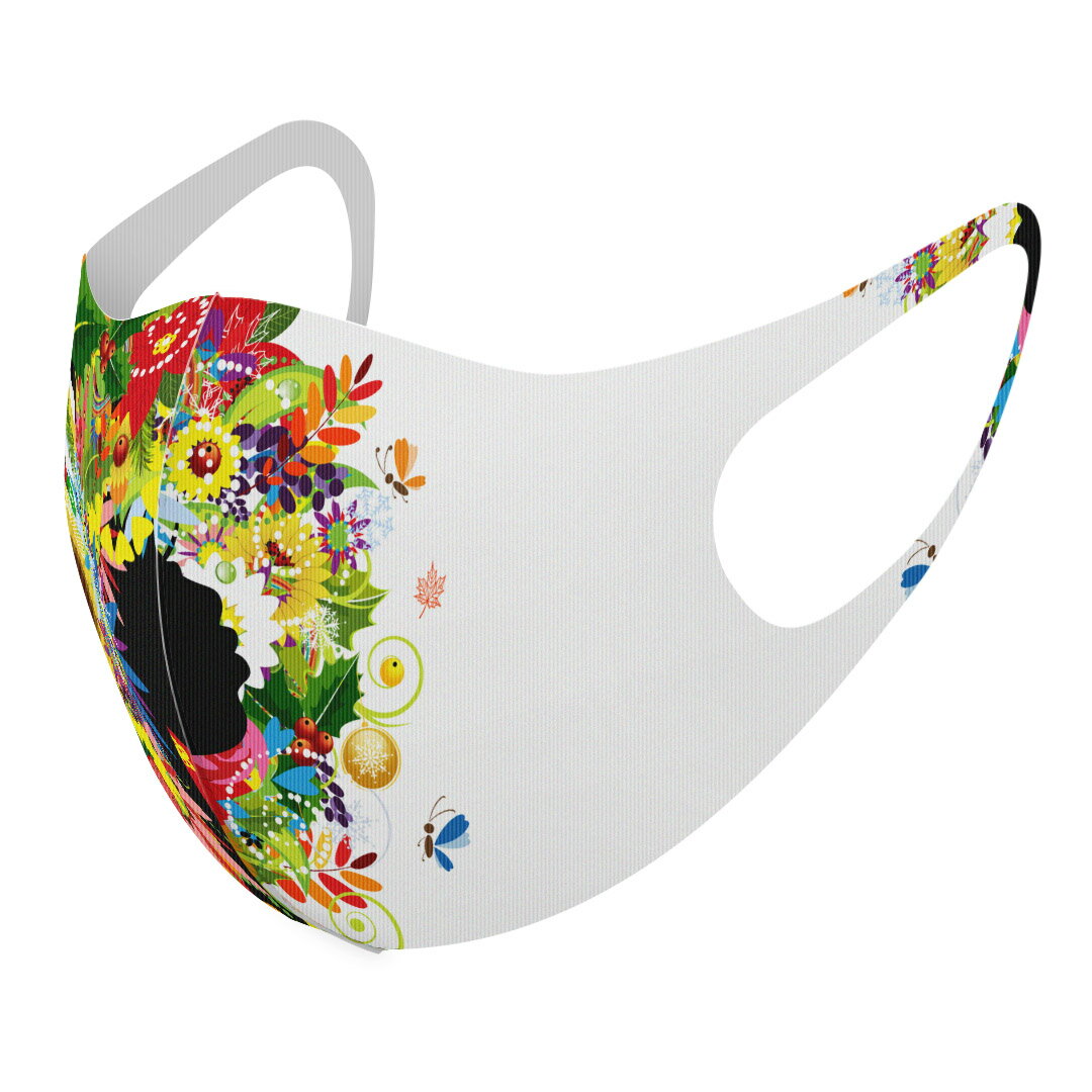 商品特徴・洗って繰り返し使える デザインマスク 2枚セット・素材：ポリエステル　サラサラとした肌触りで通気性がよく、呼吸も苦しくなりにくい・3D立体構造で伸縮性もあるので、顔にしっかりフィットして耳が痛くなりにくい・専用の高精細転写プリンタ...